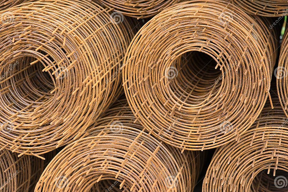 Steel Coil Rust for the Structure in the Construction Work Stock Image ...