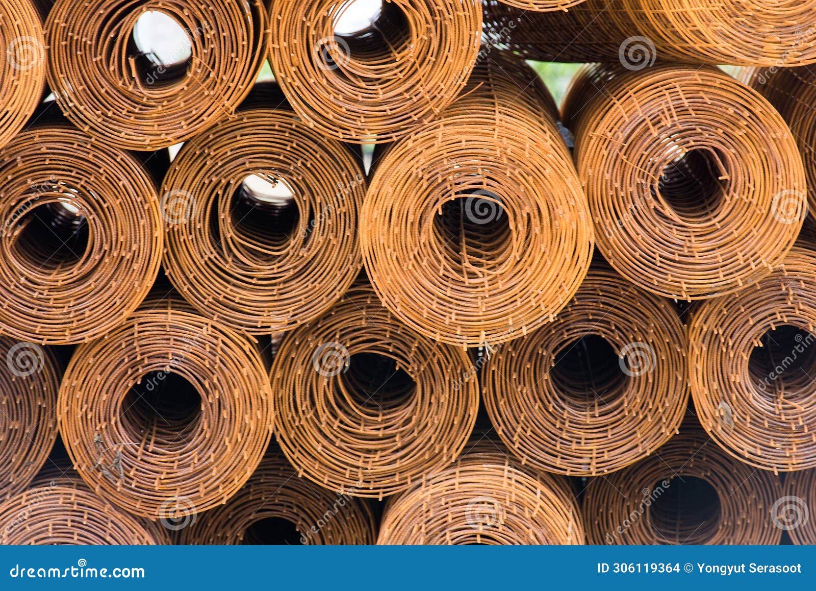 Steel Coil Rust for the Structure in the Construction Work Stock Photo ...