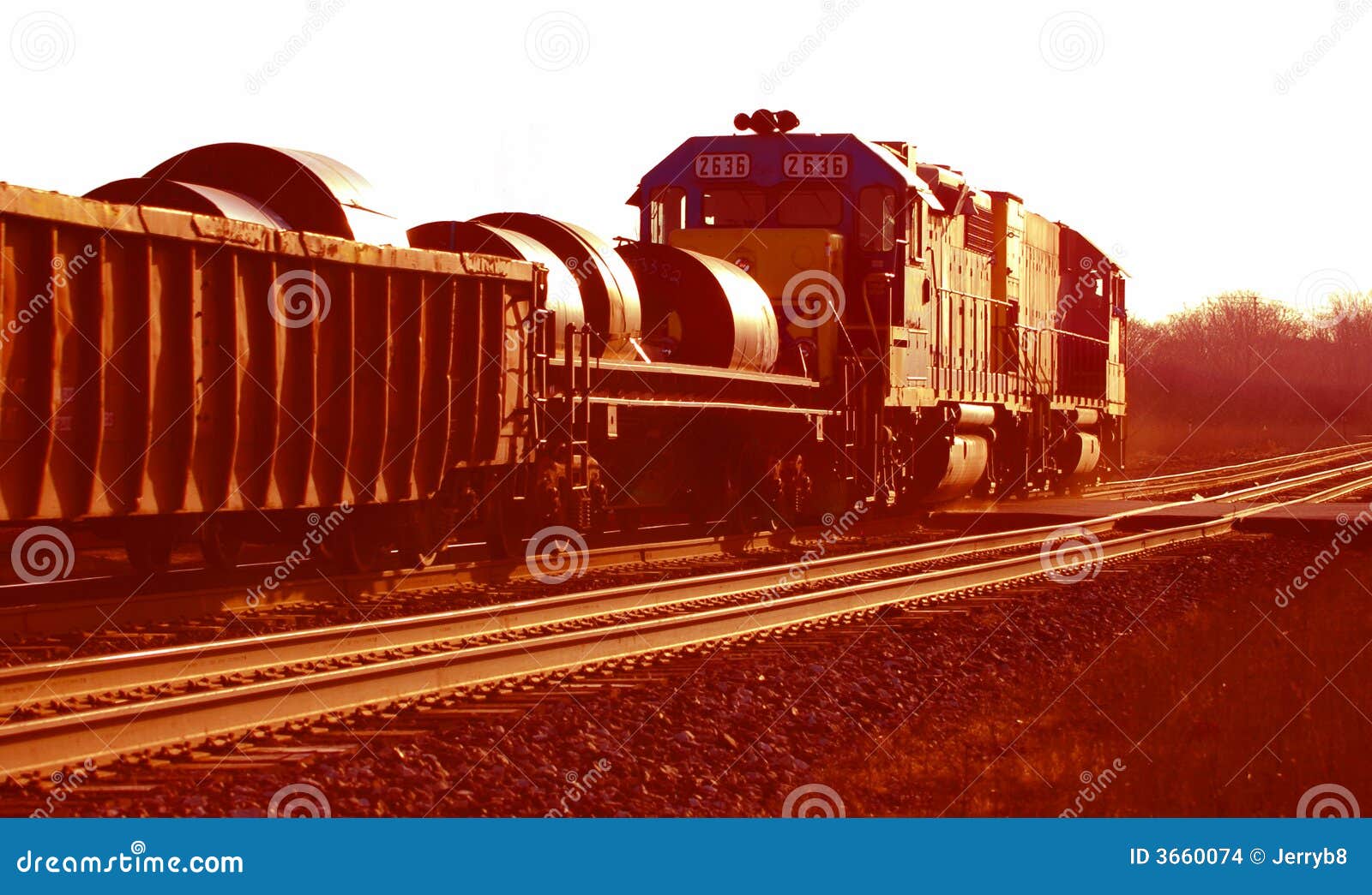 Steel Coil Train on the Tracks Stock Photo - Image of steel, goods: 3660074