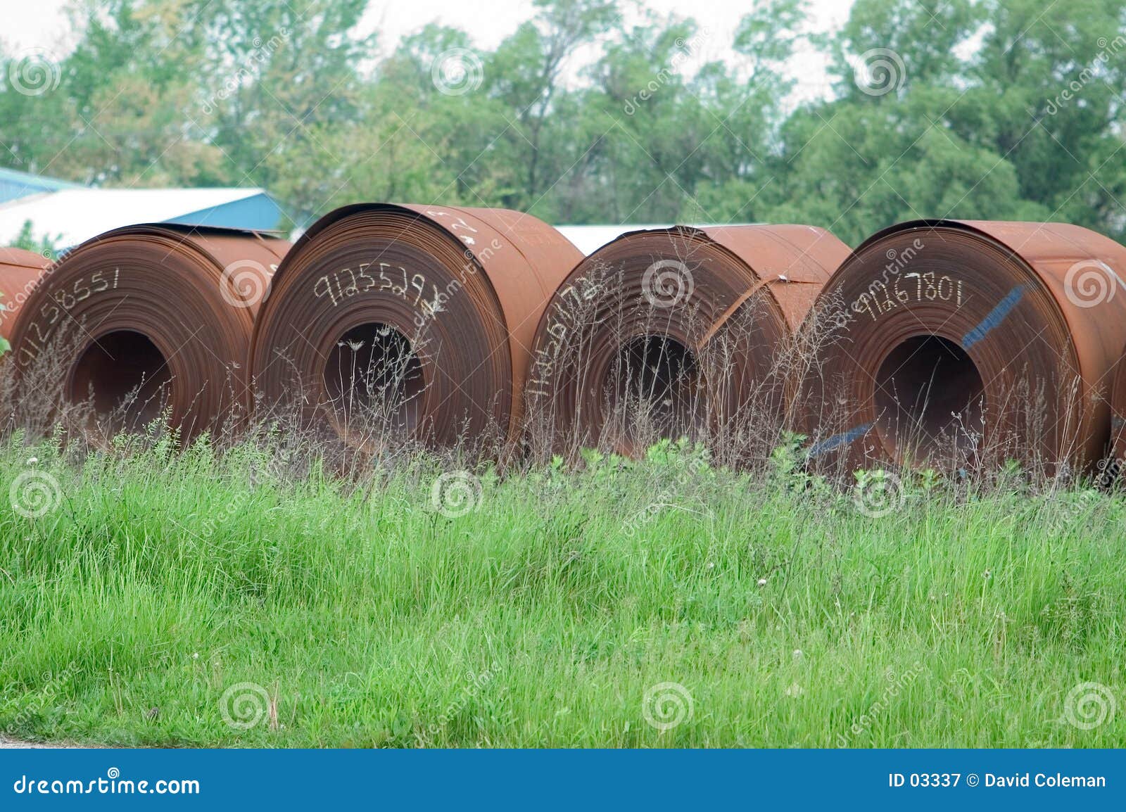 Steel Coils stock image. Image of numbers, metal, steel, rolls - 3337