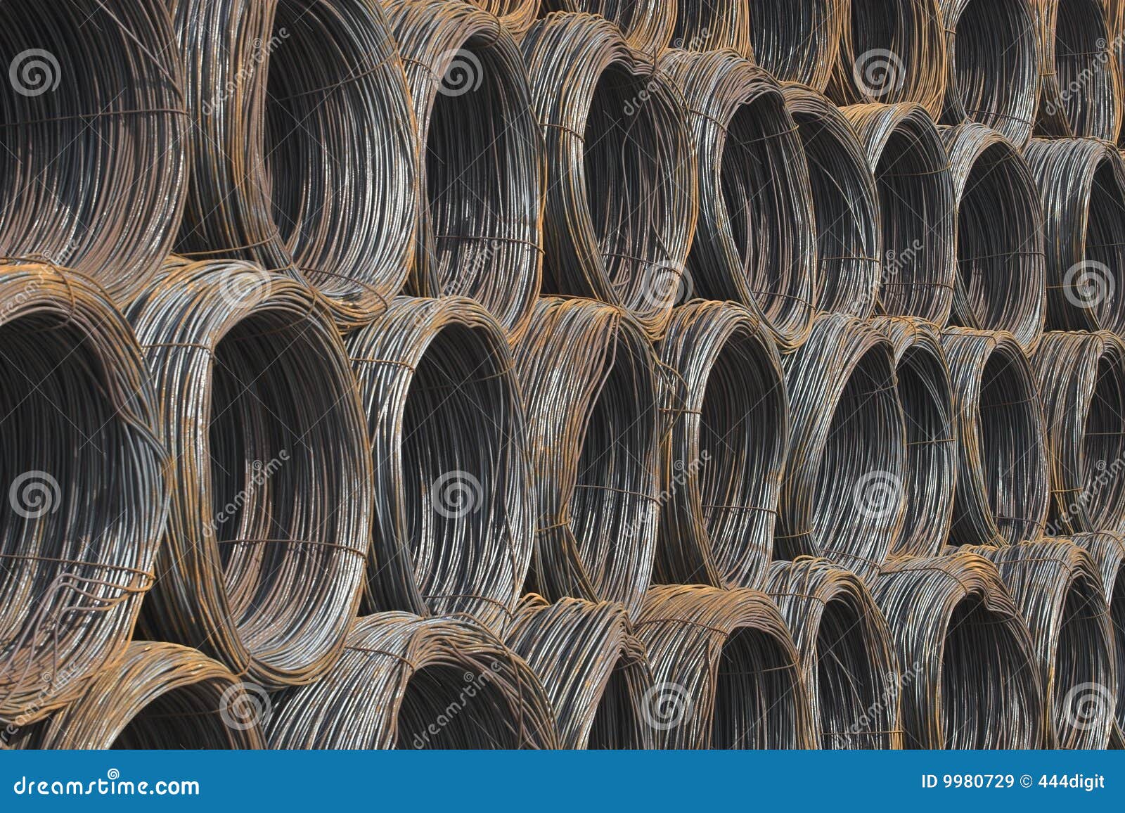 Steel coils stock image. Image of rusty, spiral, rolled - 9980729
