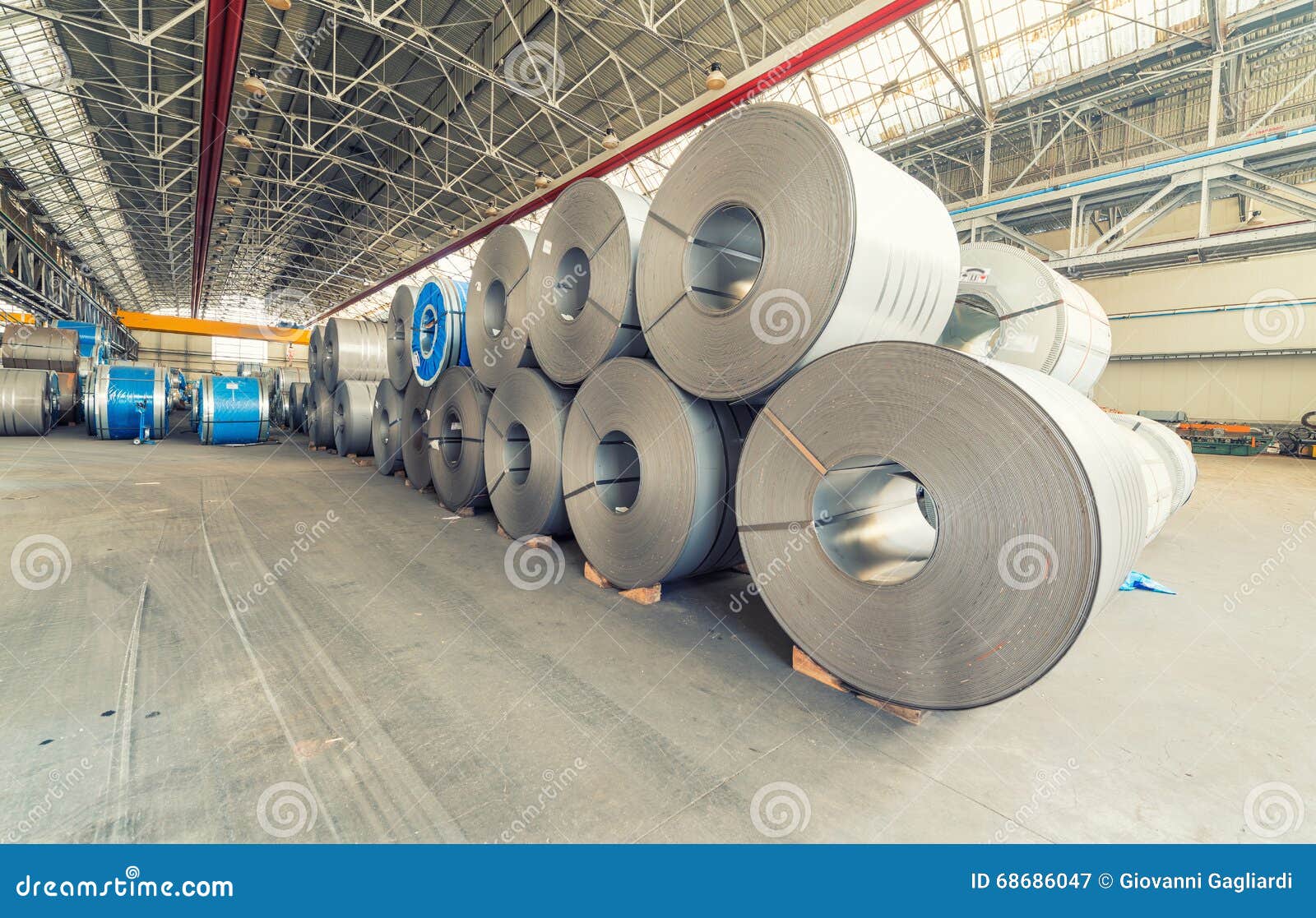 Steel Coils Inside a Factory Stock Image - Image of silver, heavy: 68686047