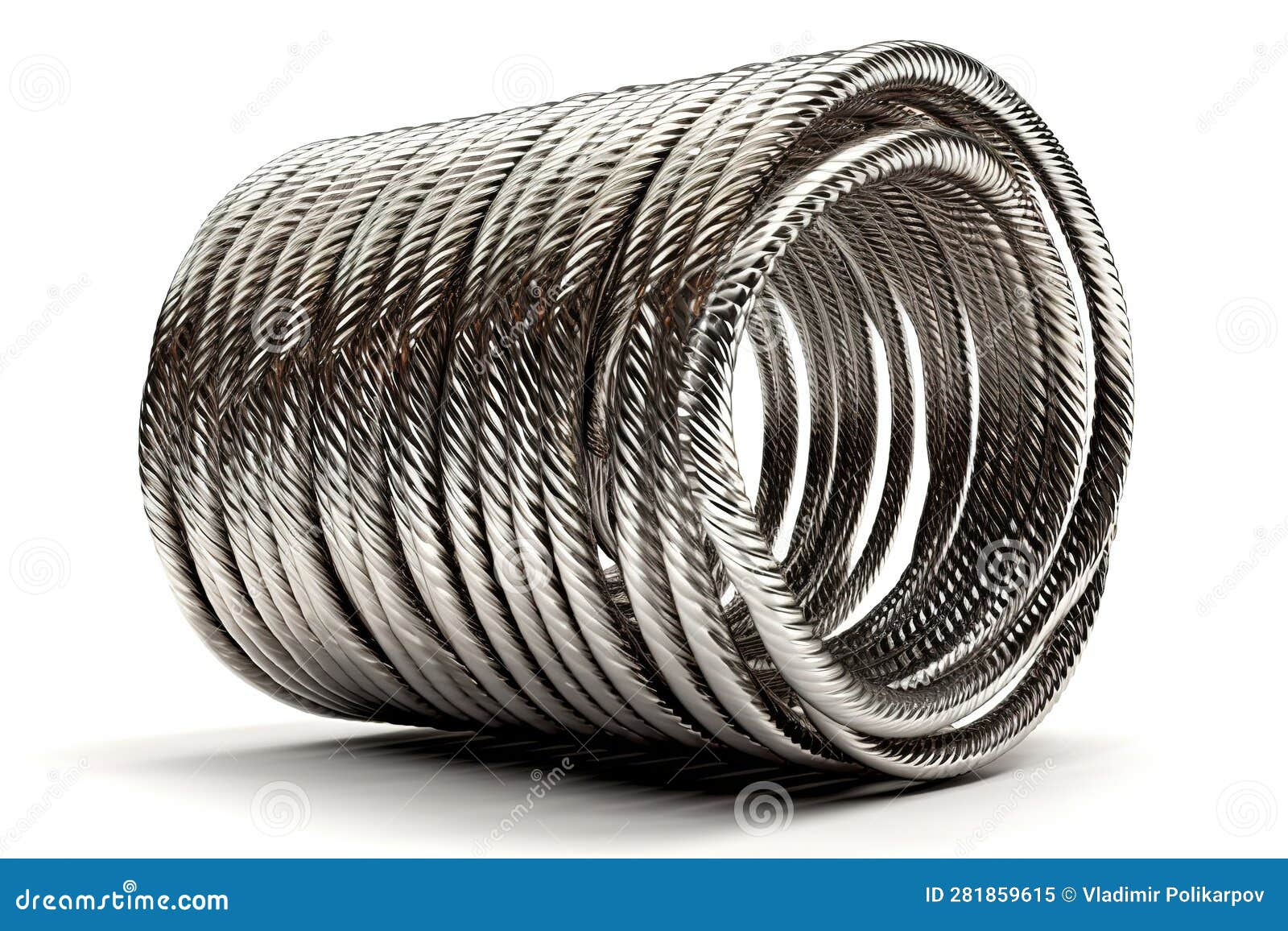 Steel Coils Isolated On White Background. Generated By AI Royalty-Free ...