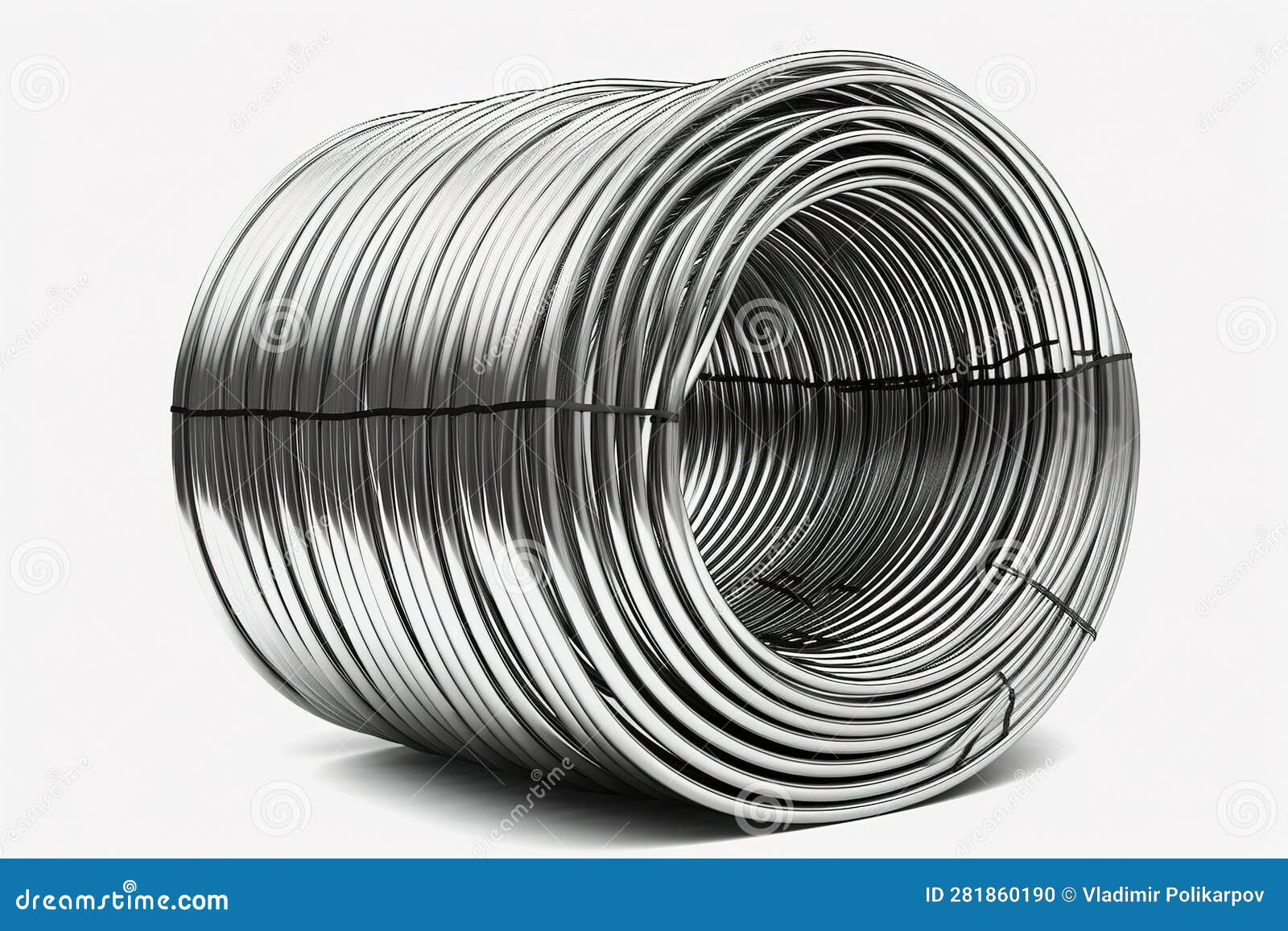 Steel Coils Isolated on White Background. Generated by AI Stock ...