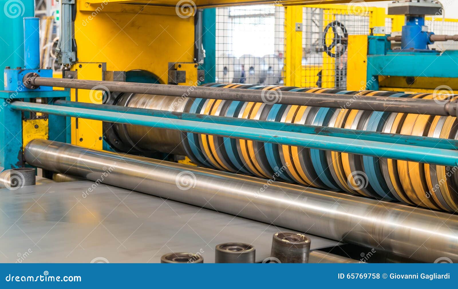Steel Coils Machine. Sheet Cut Stock Photo - Image of coil, instrument ...