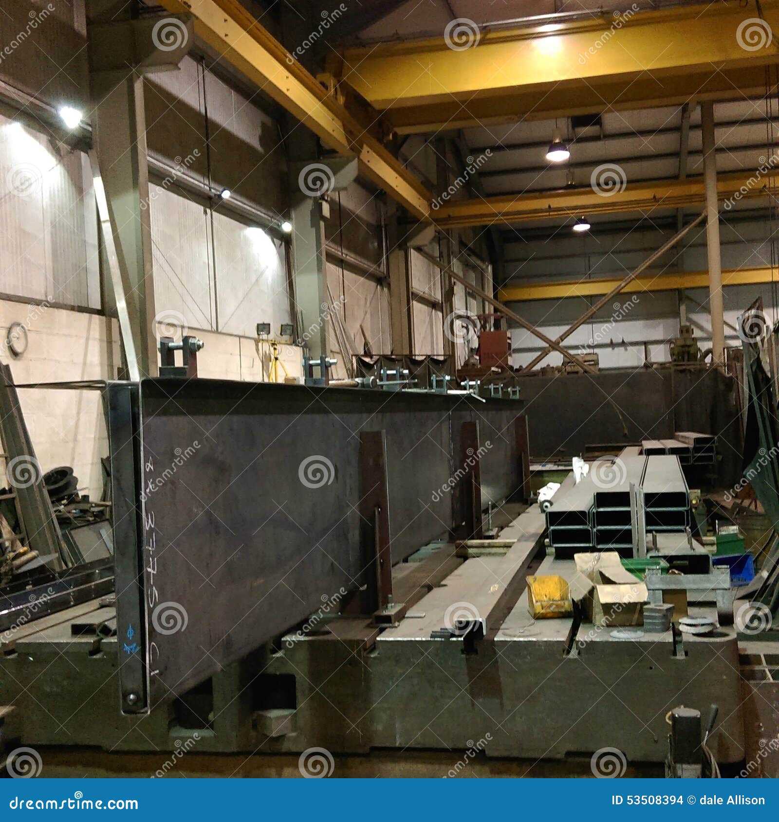 Steel column stock photo. Image of workshop, plating - 53508394