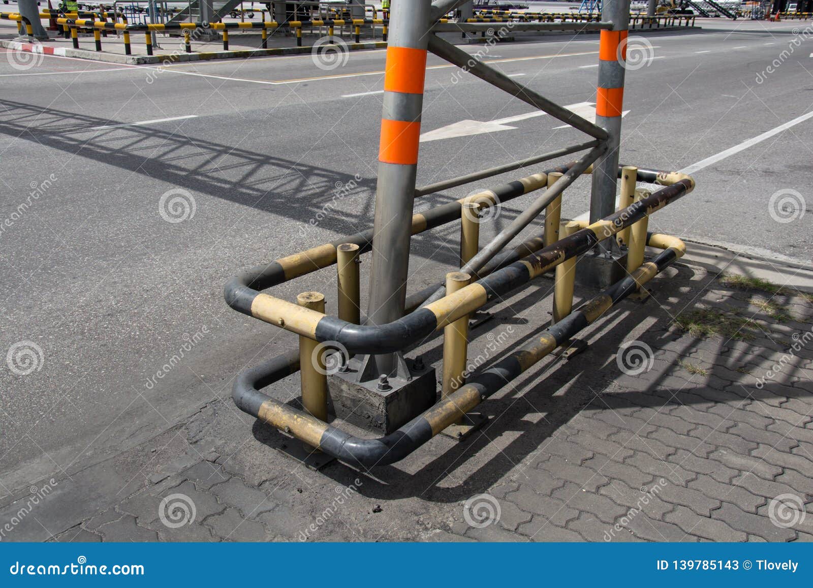 Steel Column Support with Bolts and Nuts Stock Image - Image of ...