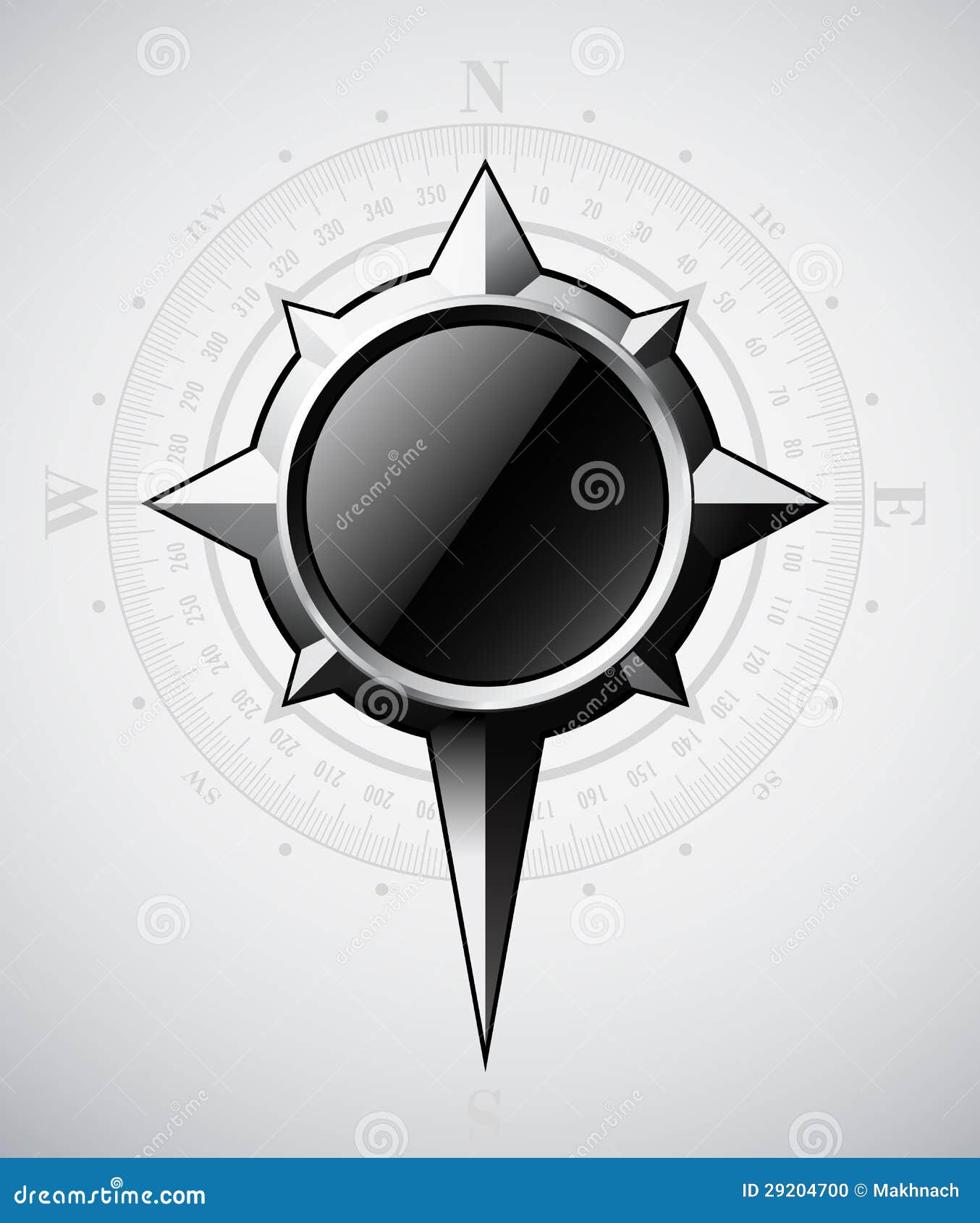 Steel Compass Rose Cartoon Vector | CartoonDealer.com #18540211