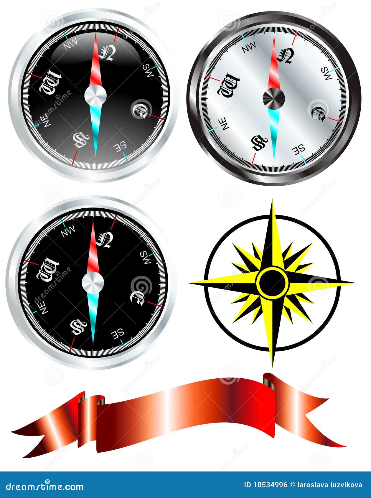 Steel Compass Rose Cartoon Vector | CartoonDealer.com #18540211