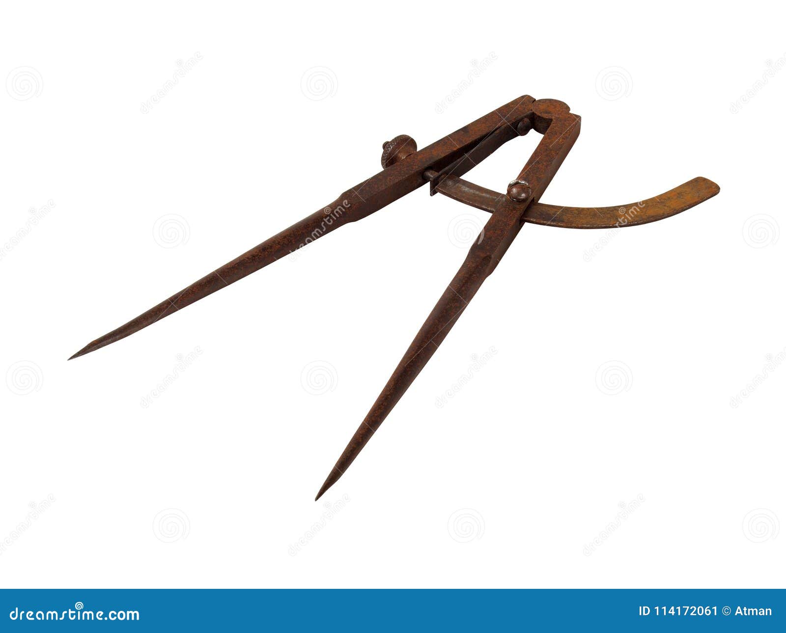 Steel compasses on white stock image. Image of tool - 114172061