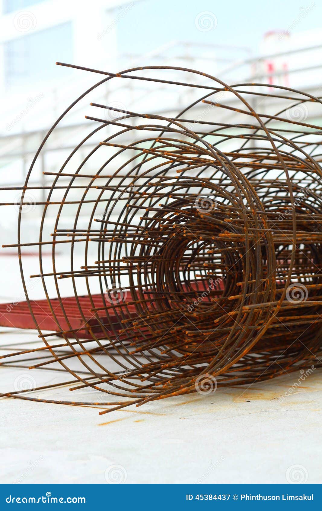 Steel Components in the Construction Site - Construction. Stock Image ...