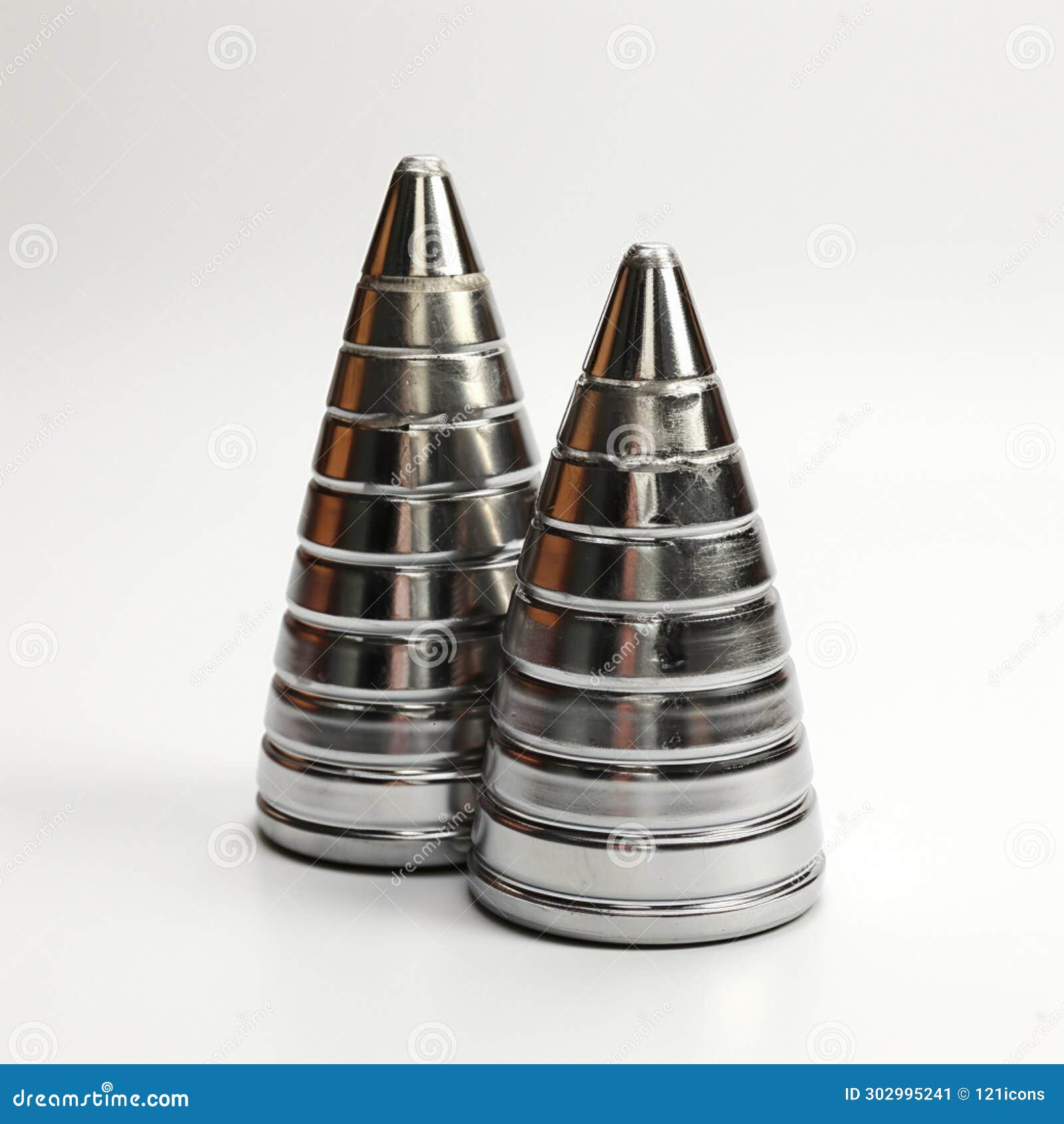 Steel Cones on White Background Stock Illustration - Illustration of ...