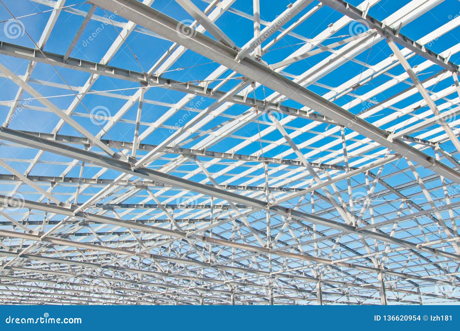 Steel Construction on the Background of the Winter Landscape. Stock ...