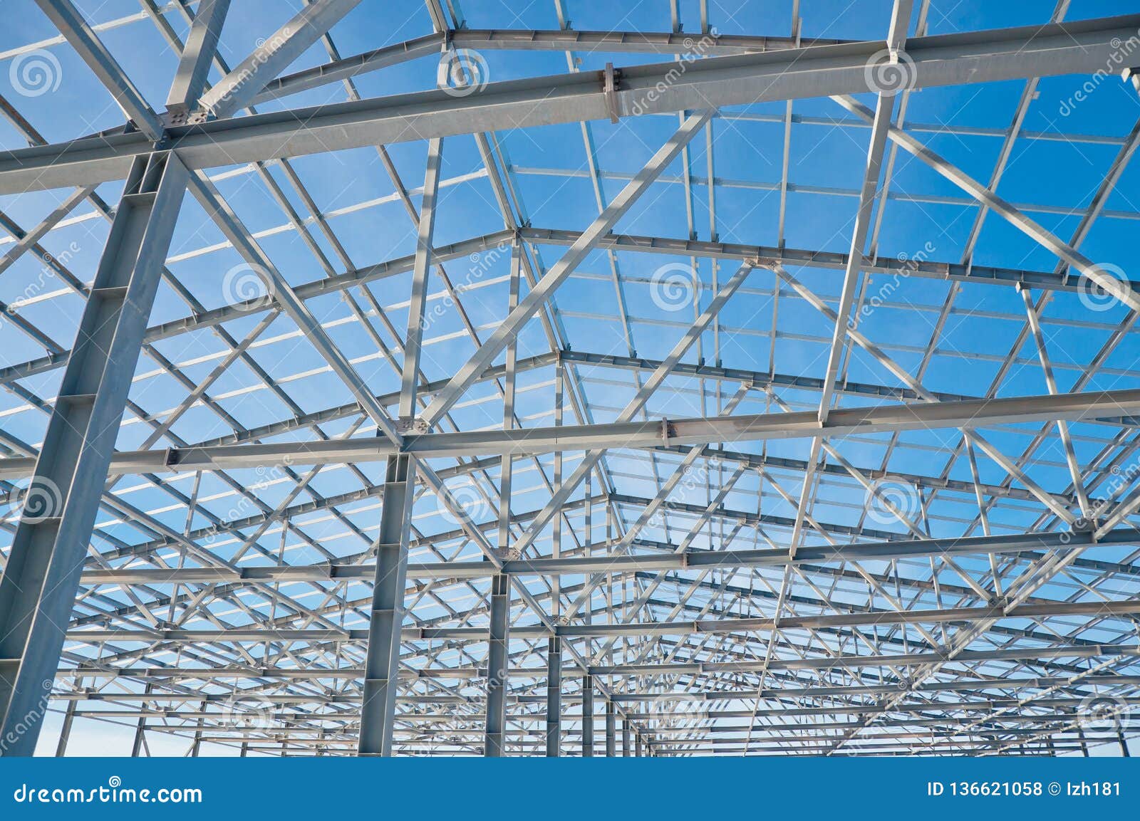 Steel Construction on the Background of the Winter Landscape. Stock ...