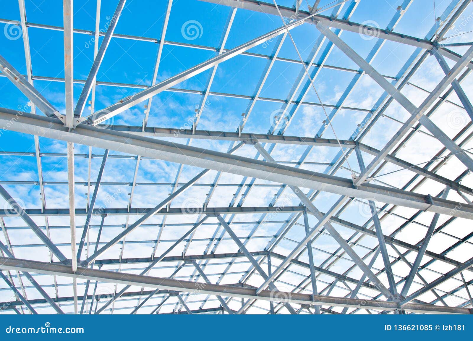Steel Construction on the Background of the Winter Landscape. Stock ...