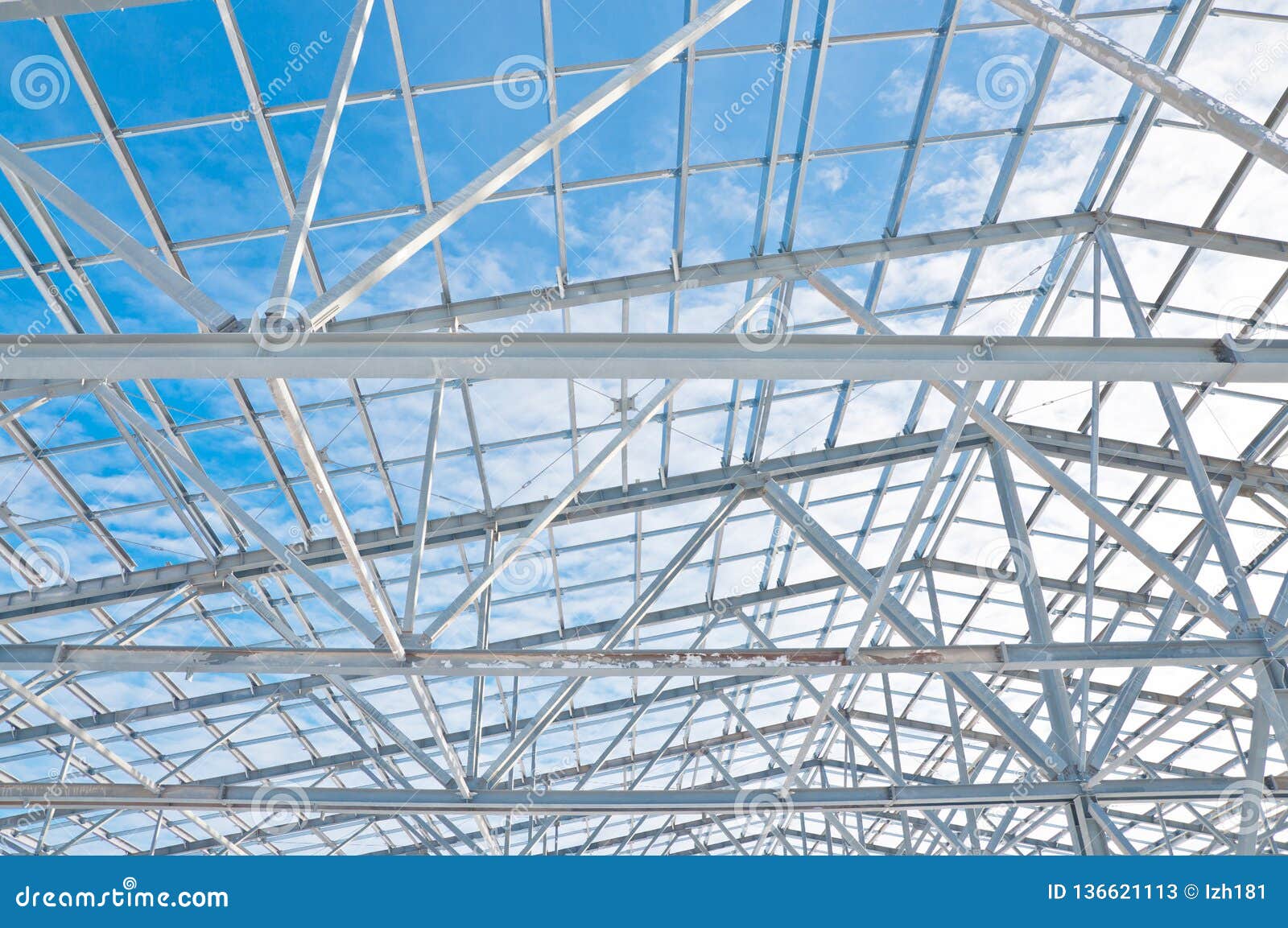 Steel Construction on the Background of the Winter Landscape. Stock ...