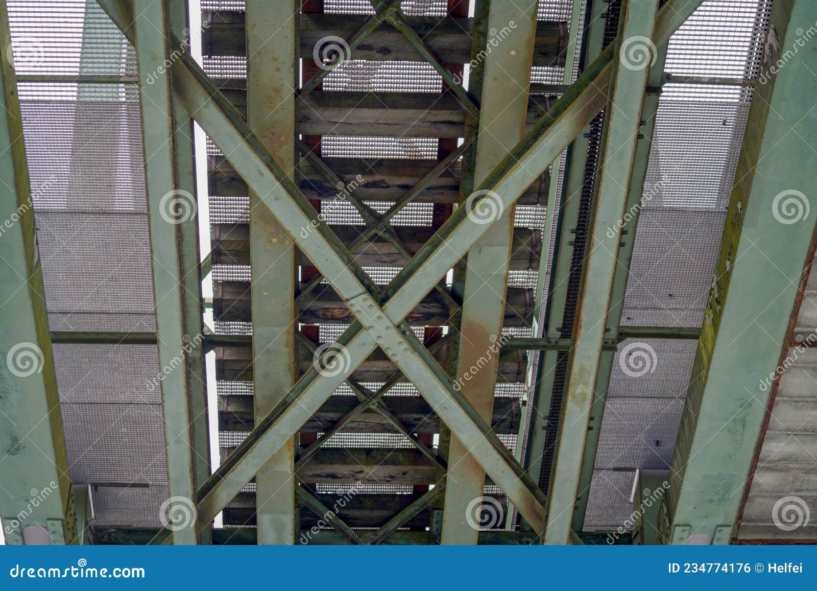 Steel Construction of a Cable Car with Riveted Steel Girders, Steel ...