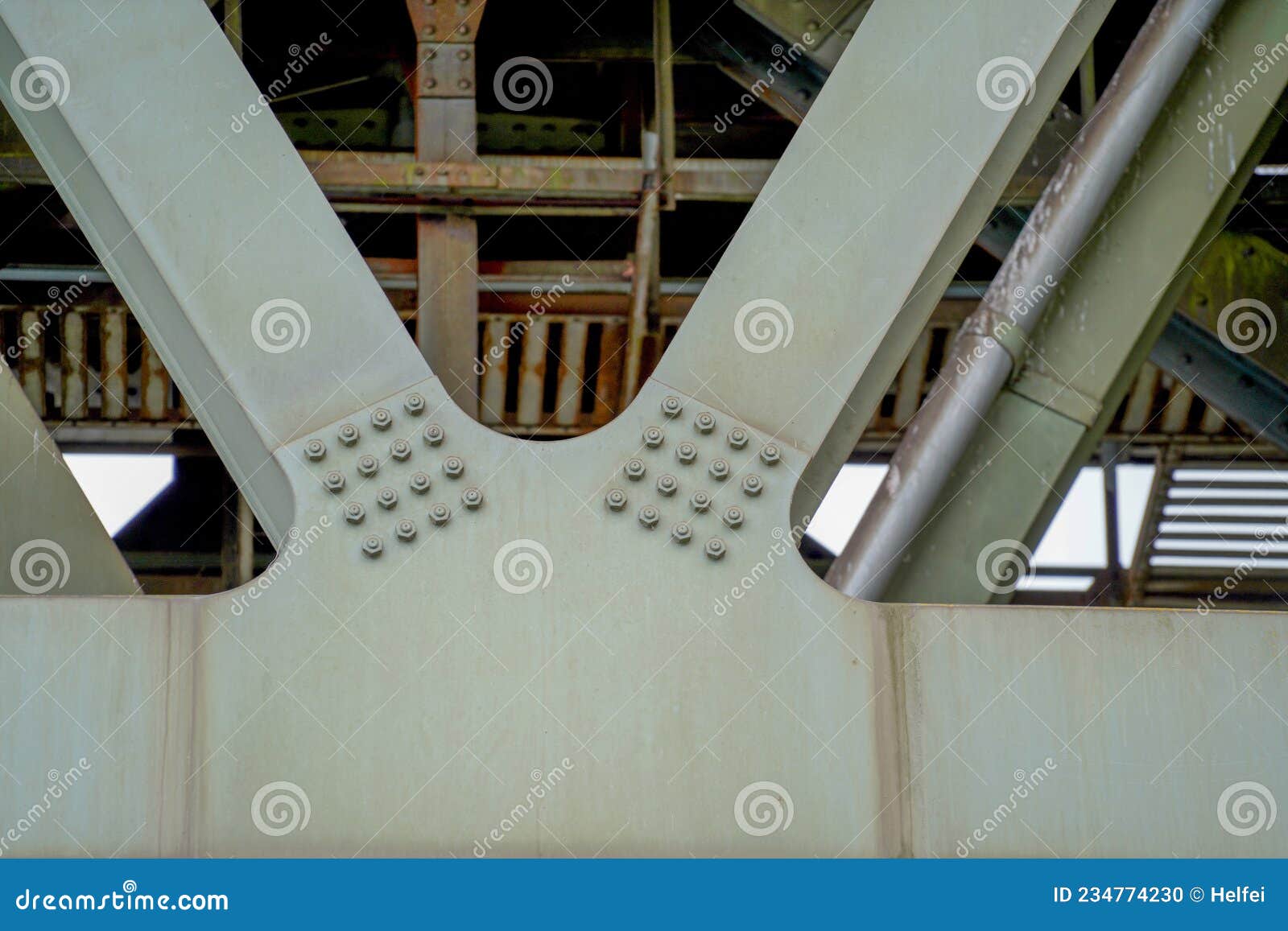 Steel Construction of a Cable Car with Riveted Steel Girders, Steel ...