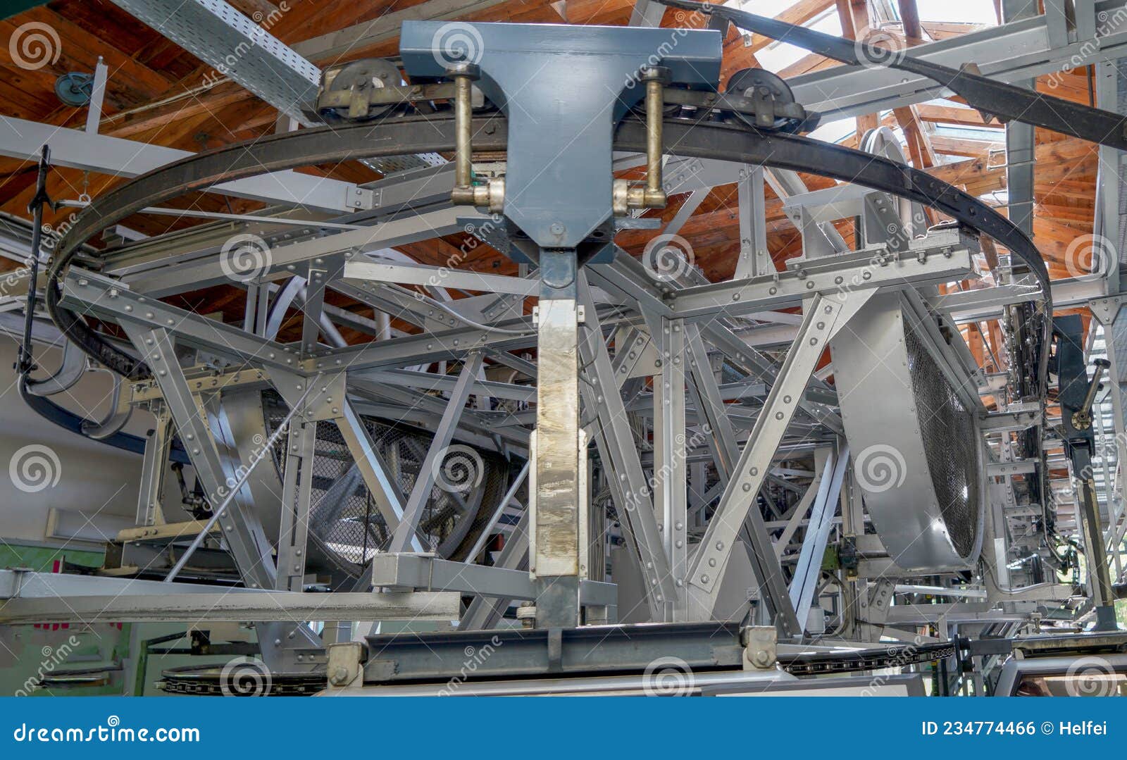 Steel Construction of a Cable Car with Riveted Steel Girders, Steel ...