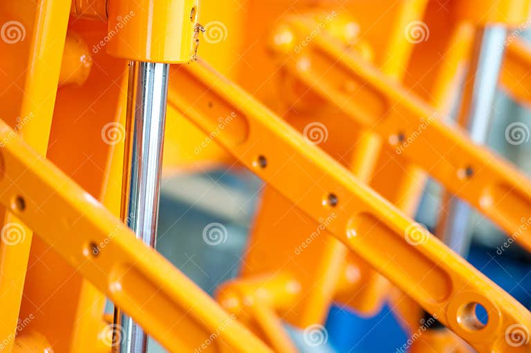 Steel Construction Cylinder Stock Image - Image of industrial, orange ...