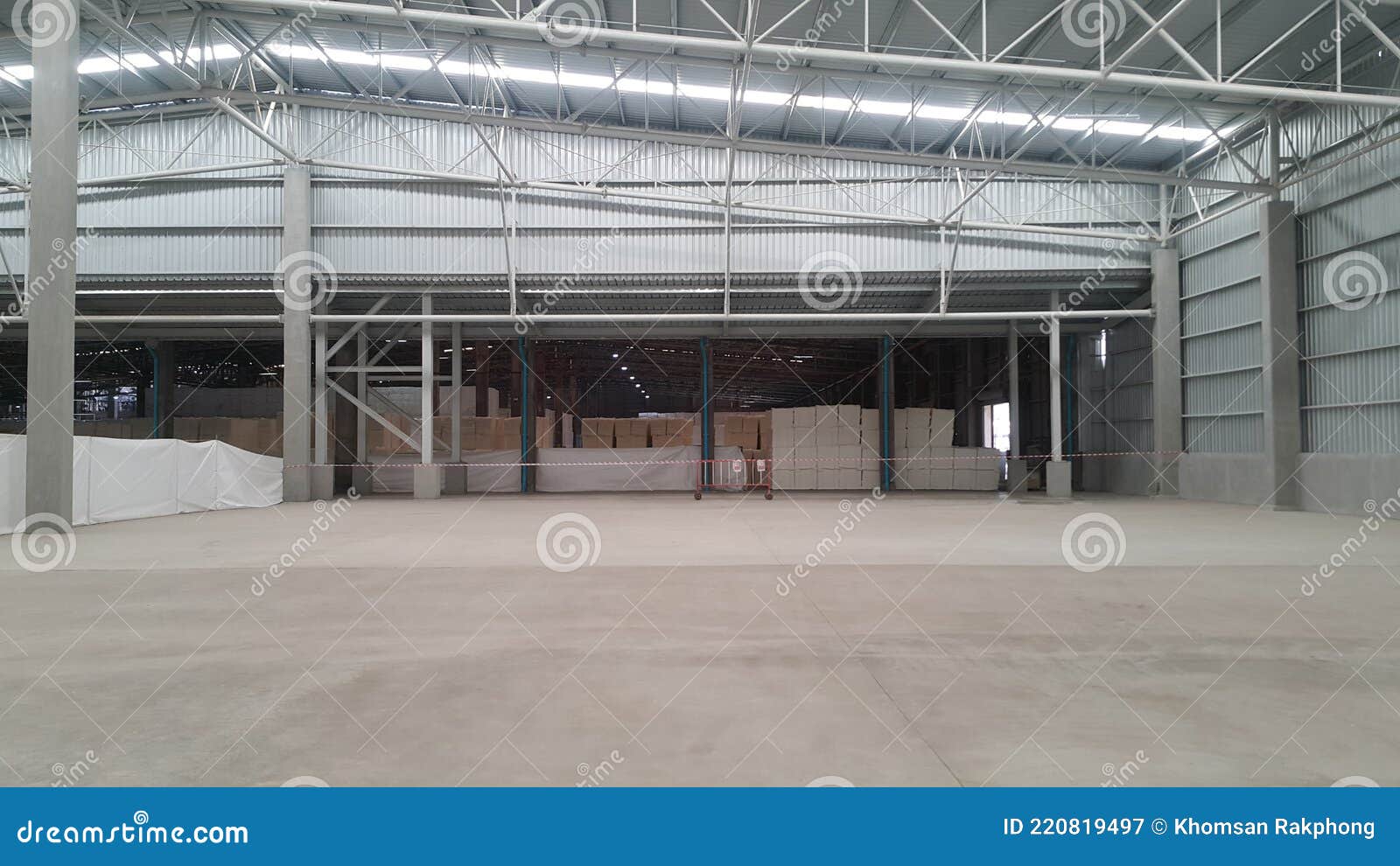Steel Construction Factory Building Indoor Stock Image - Image of goods ...
