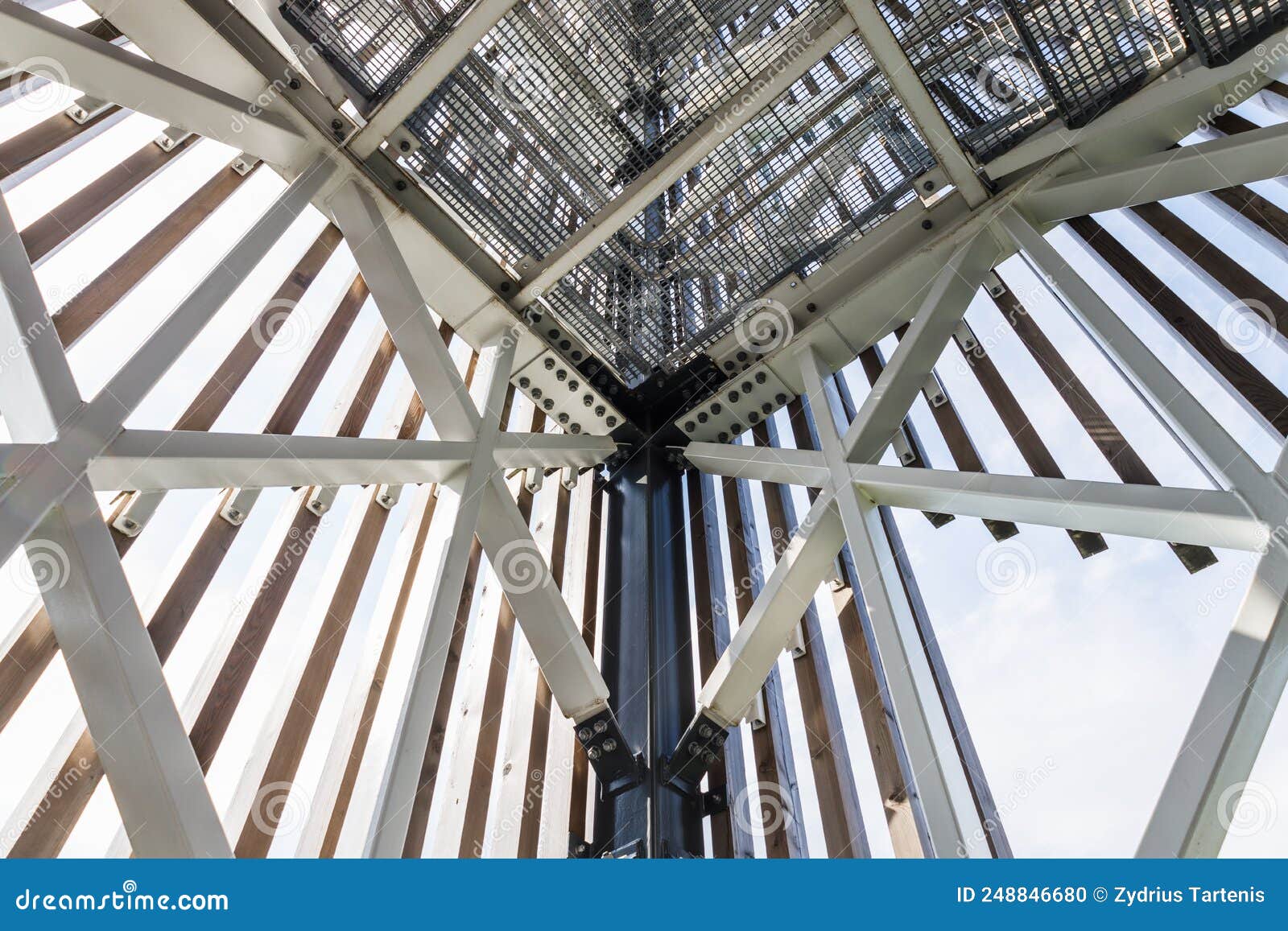 Steel Construction Frame Beam with Connecting Bolts and Nuts Stock ...