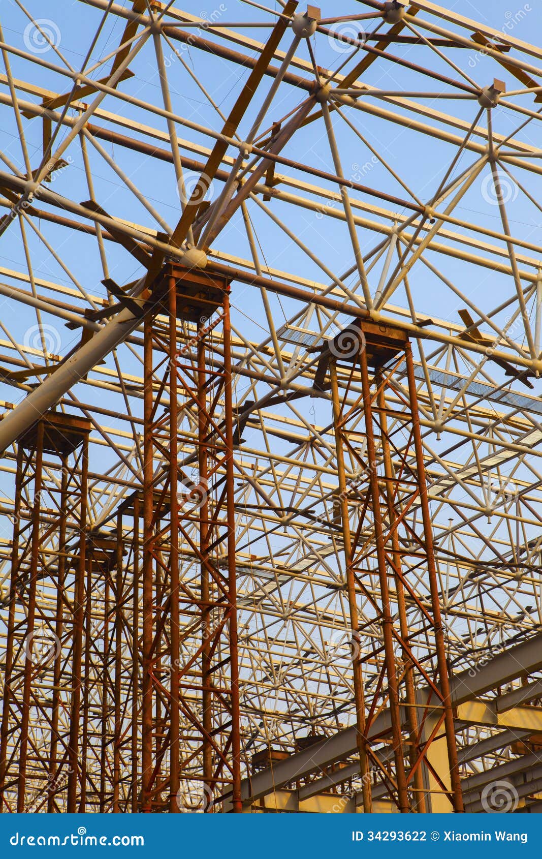 Steel construction stock photo. Image of site, joist - 34293622