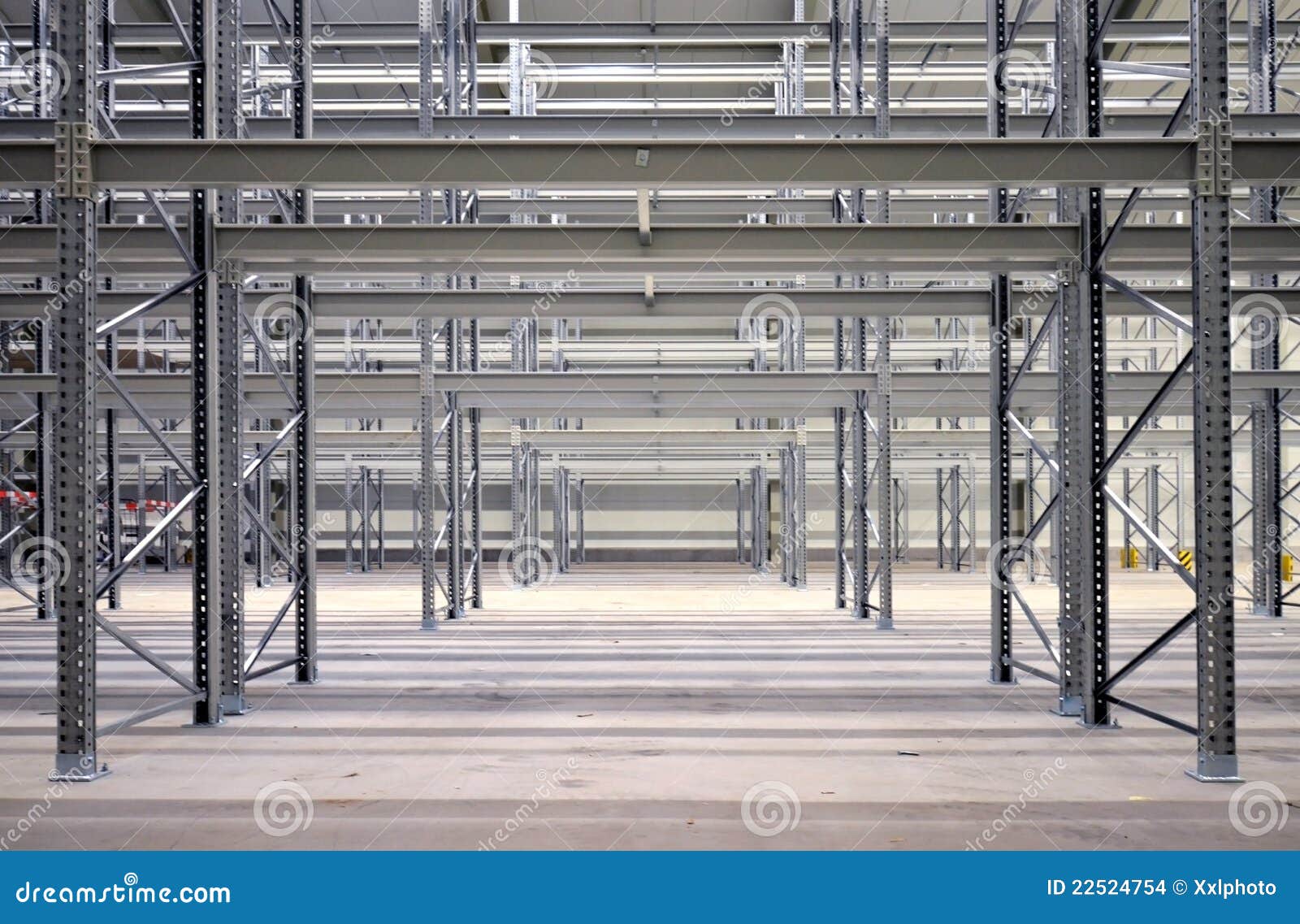 Steel Construction of High Bay Stock Stock Photo - Image of lift ...