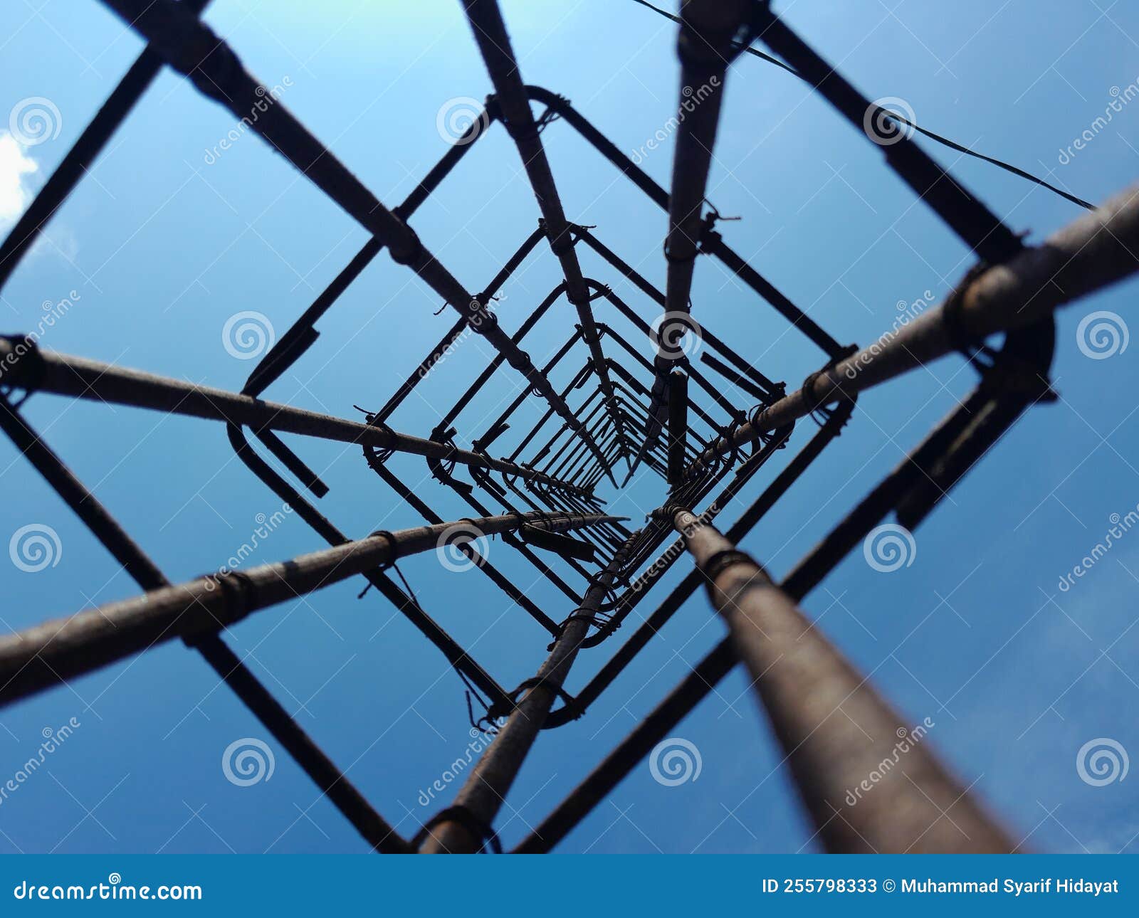 Steel Construction Looked from the Bottom Stock Image - Image of bottom ...