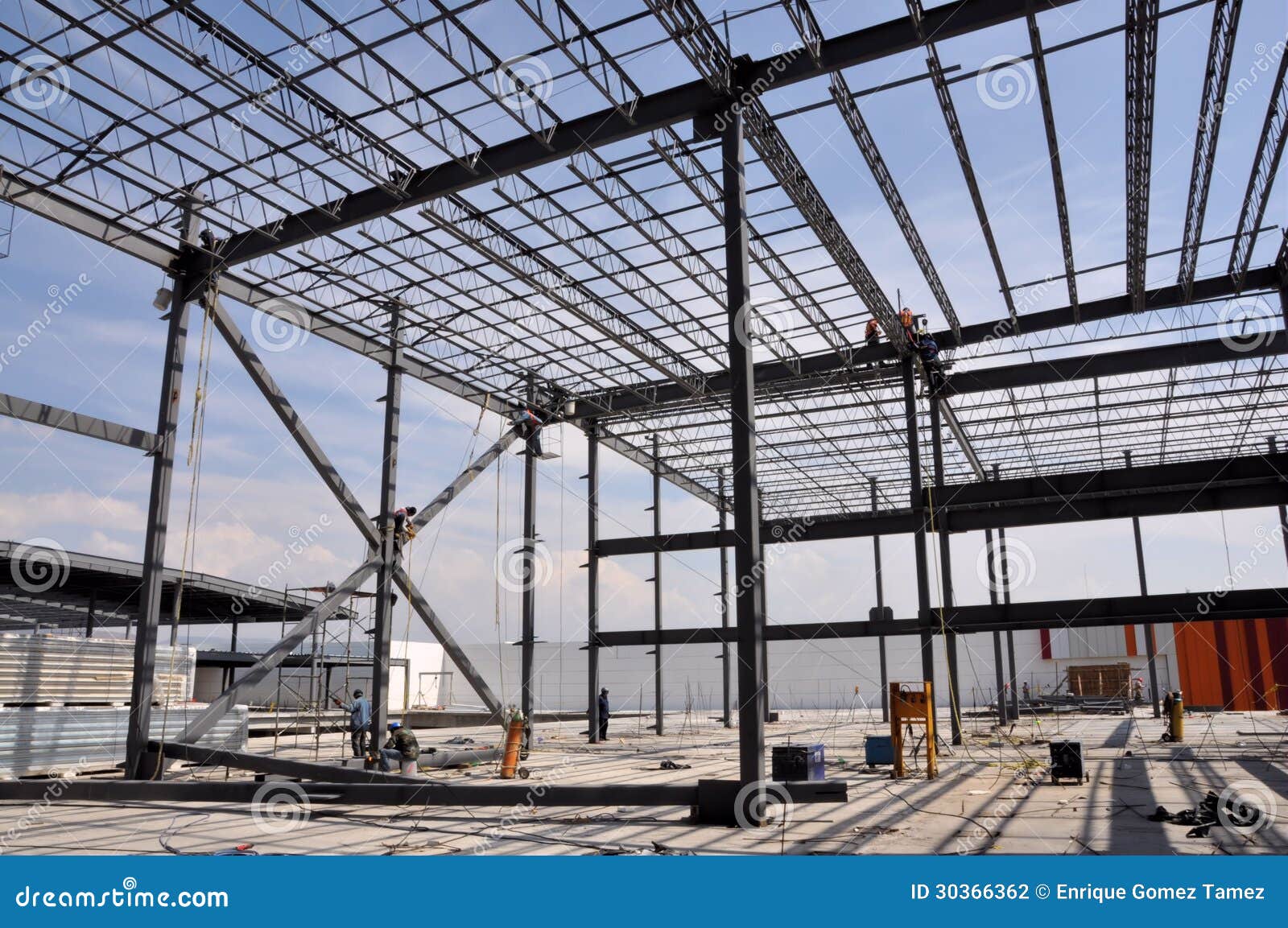 Steel Construction site stock photo. Image of equipment - 30366362