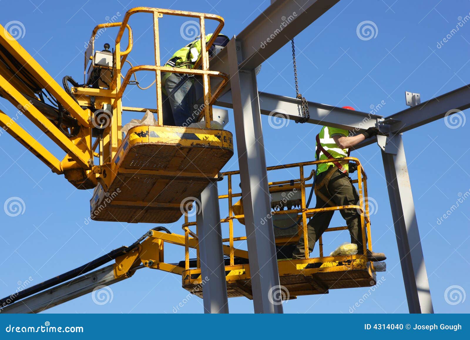 Steel Construction Workers stock photo. Image of manual - 4314040