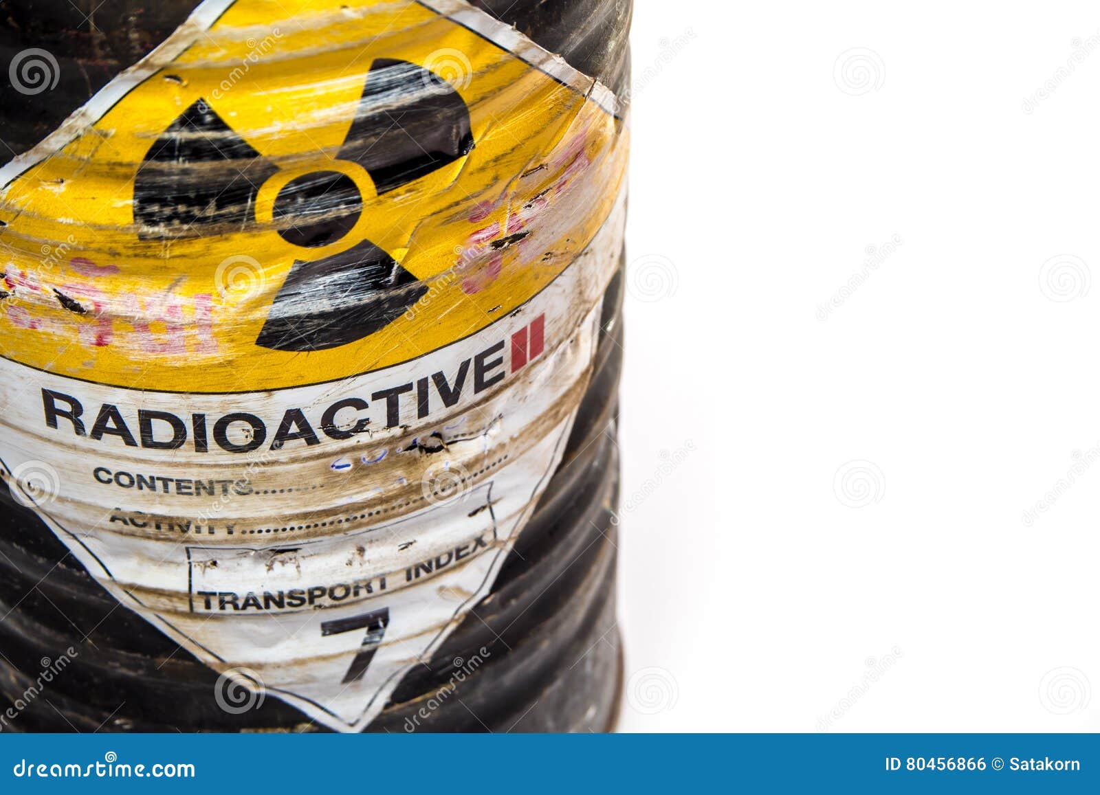 Steel Container of Radioactive Material Stock Photo - Image of sign ...