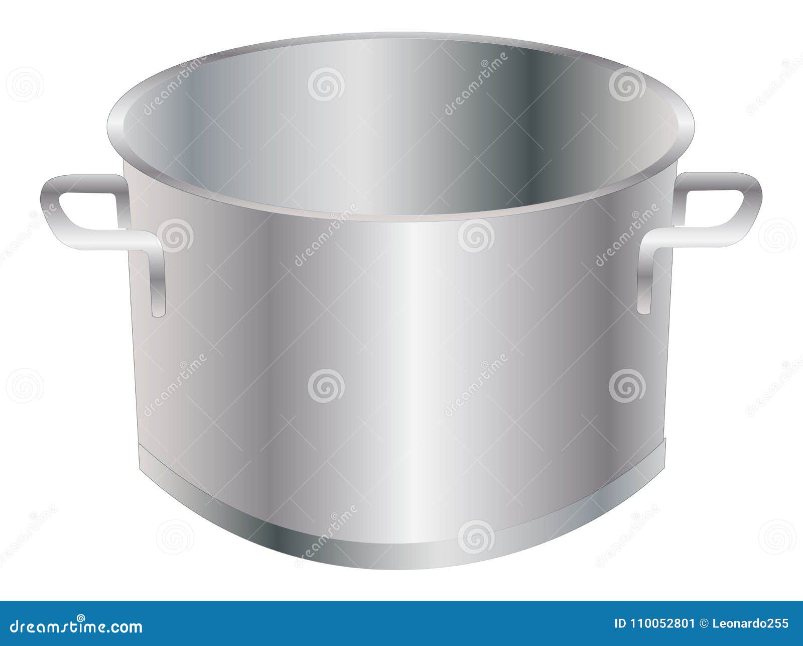 Steel cooking empty pot stock vector. Illustration of empty - 110052801