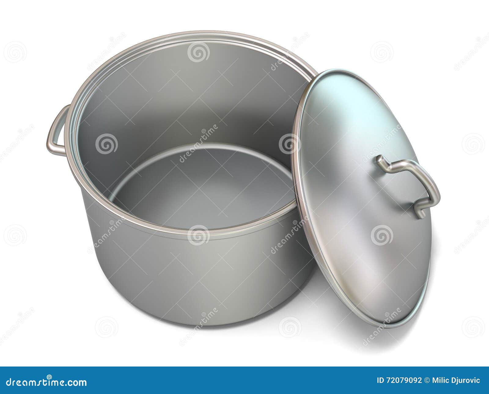 Steel Cooking Pot, Opened. 3D Royalty-Free Illustration | CartoonDealer ...