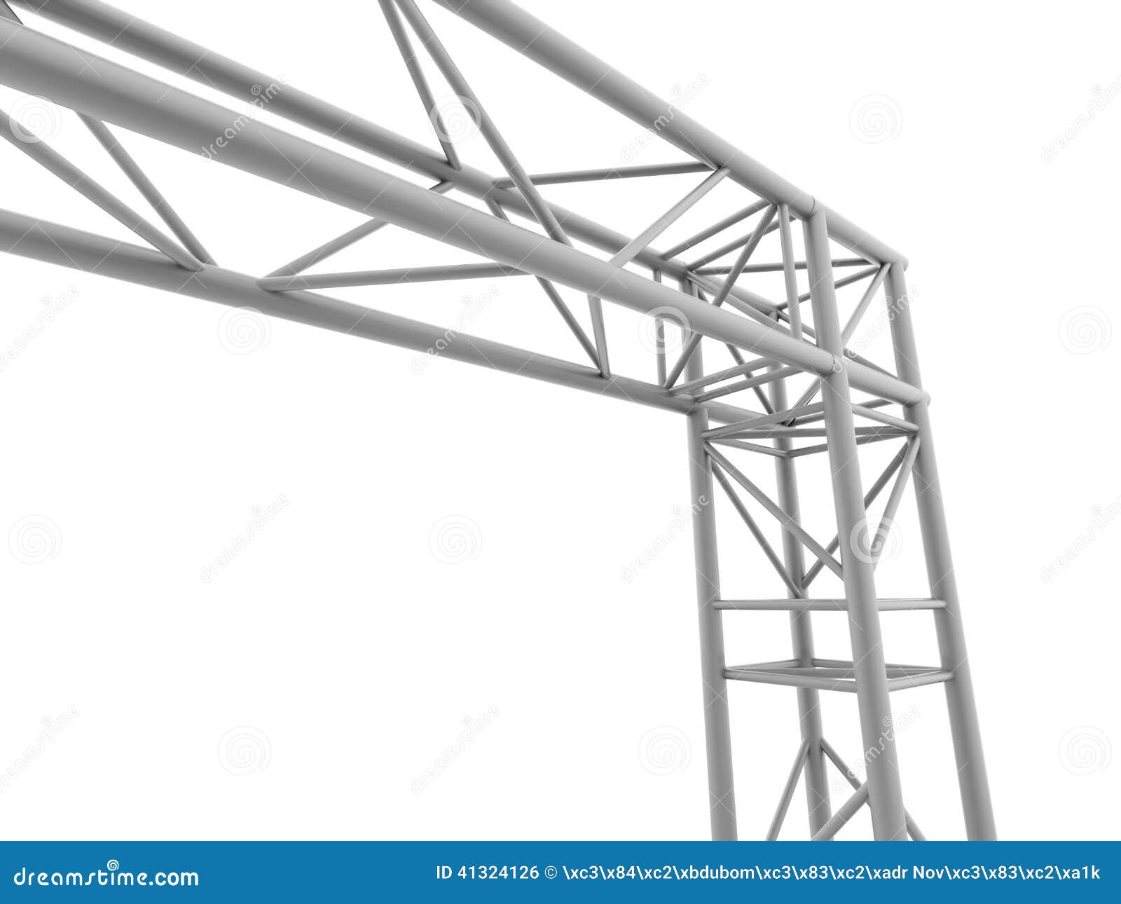 Steel Corner of Stage Construction Stock Illustration - Illustration of ...