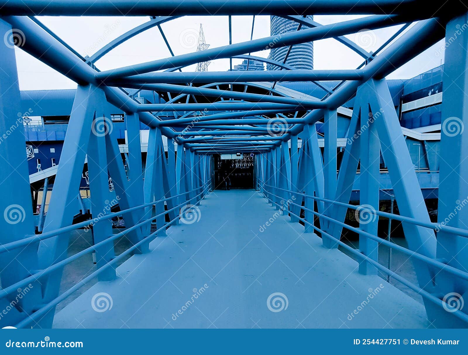 Steel Corridors stock image. Image of steel, walkways - 254427751