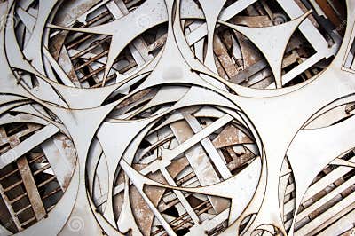 Steel Cutouts stock photo. Image of metal, pieces, symmetrical - 7280032
