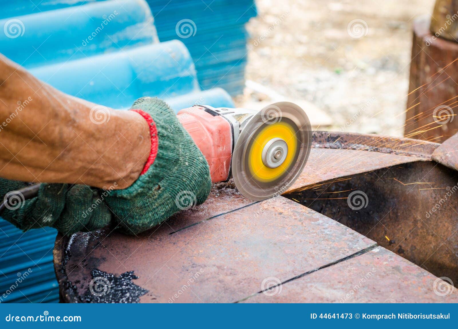 Steel cutter stock image. Image of work, cutting, machine - 44641473