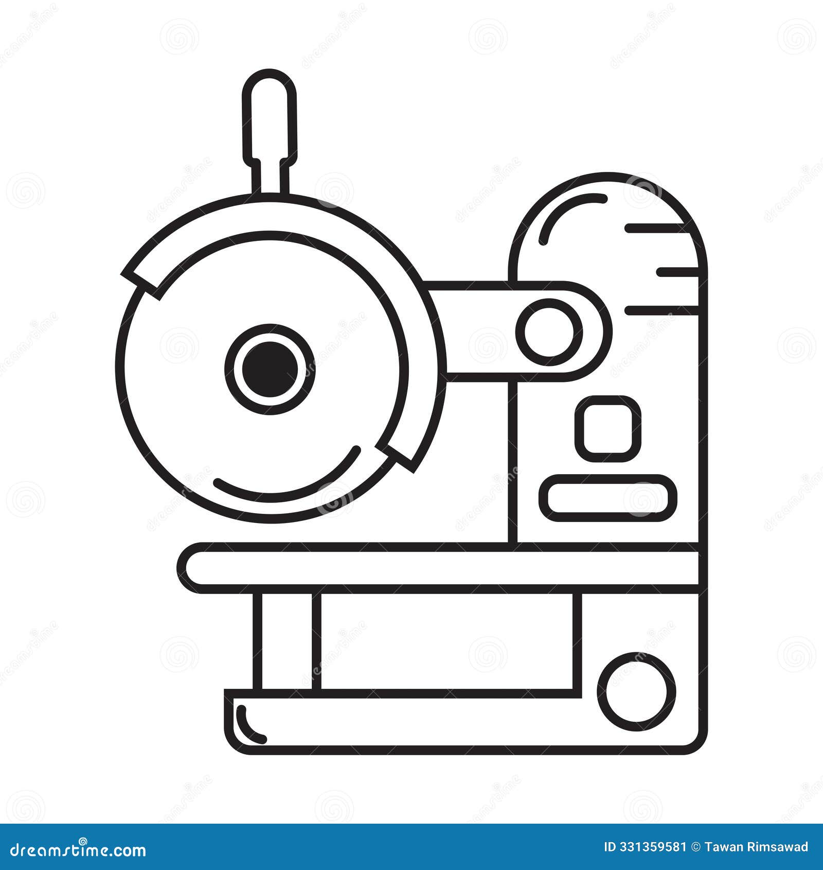 Steel Cutting Machine Icon Vector Stock Illustration - Illustration of ...