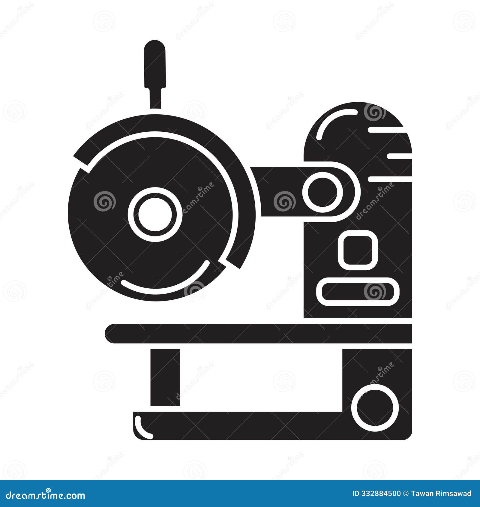 Steel Cutting Machine Icon Vector Stock Illustration - Illustration of ...