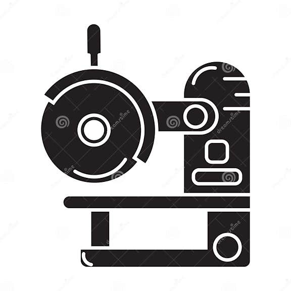Steel Cutting Machine Icon Vector Stock Illustration - Illustration of ...