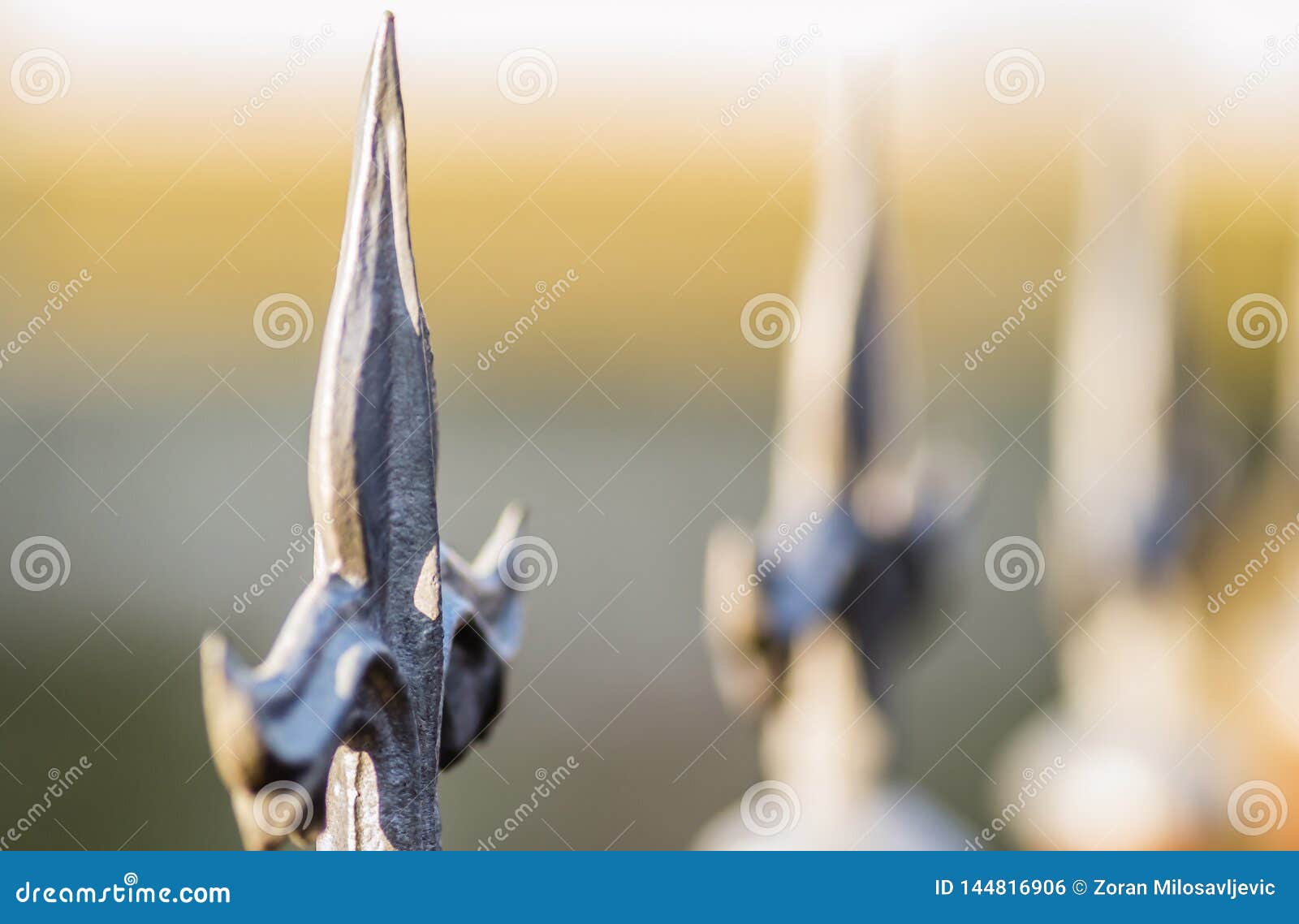 Steel Decorative Fence House Stock Photo - Image of ironwork, gate ...