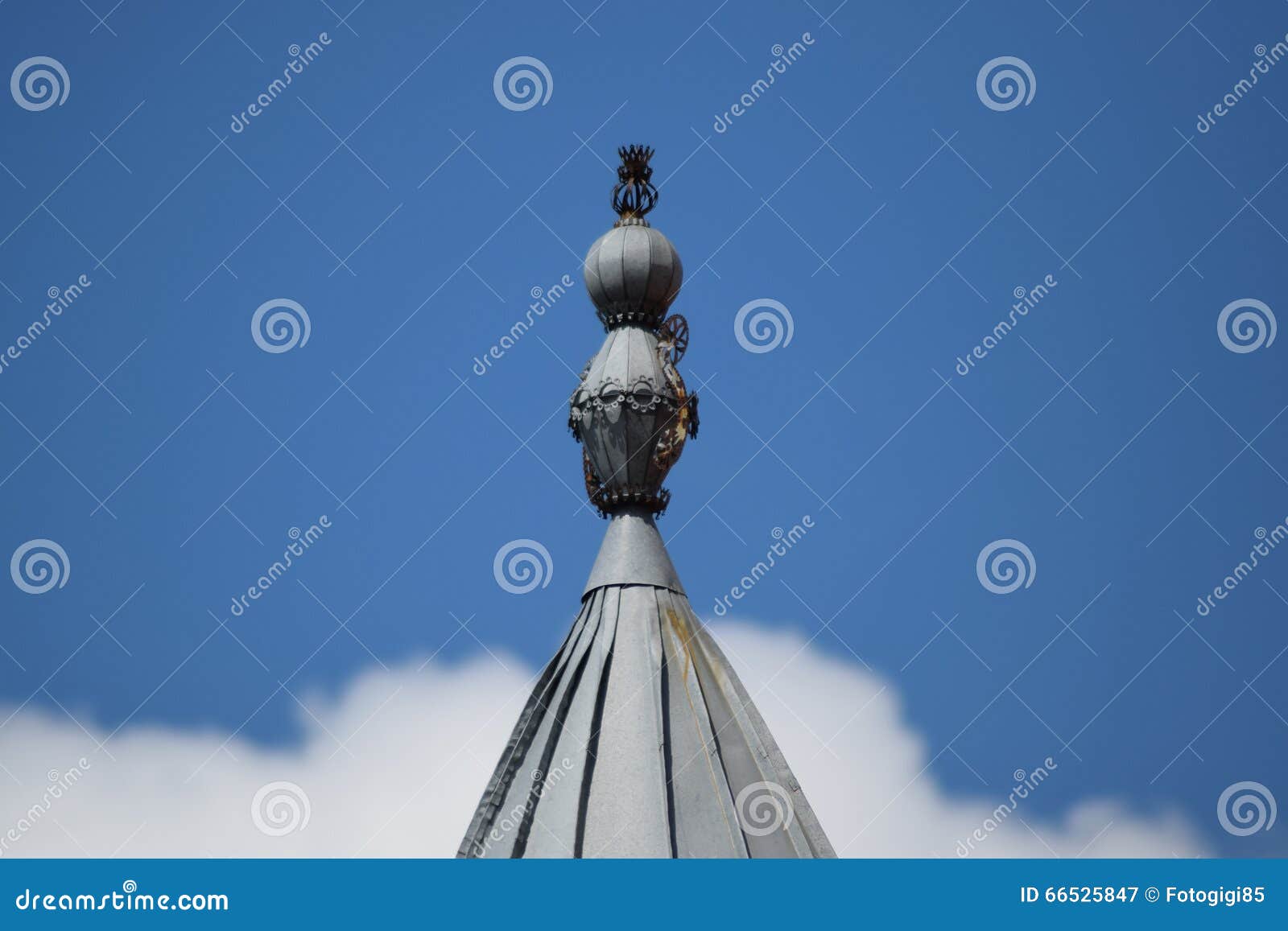 Steel Designs on Spire of the Tower Stock Image - Image of galleon ...