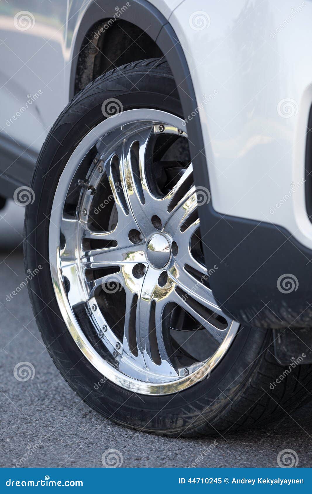 Steel disc wheels on car stock image. Image of parts - 44710245