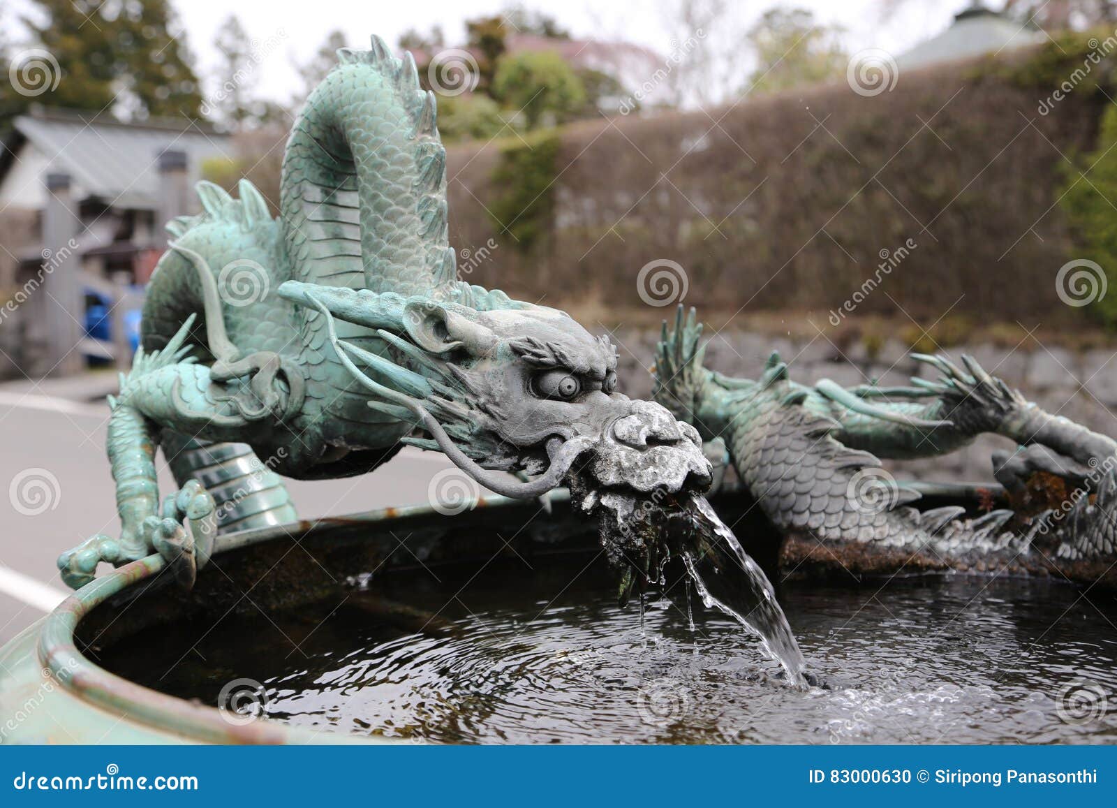 Steel Dragon Statue in Japan. Stock Photo - Image of faith, golden ...