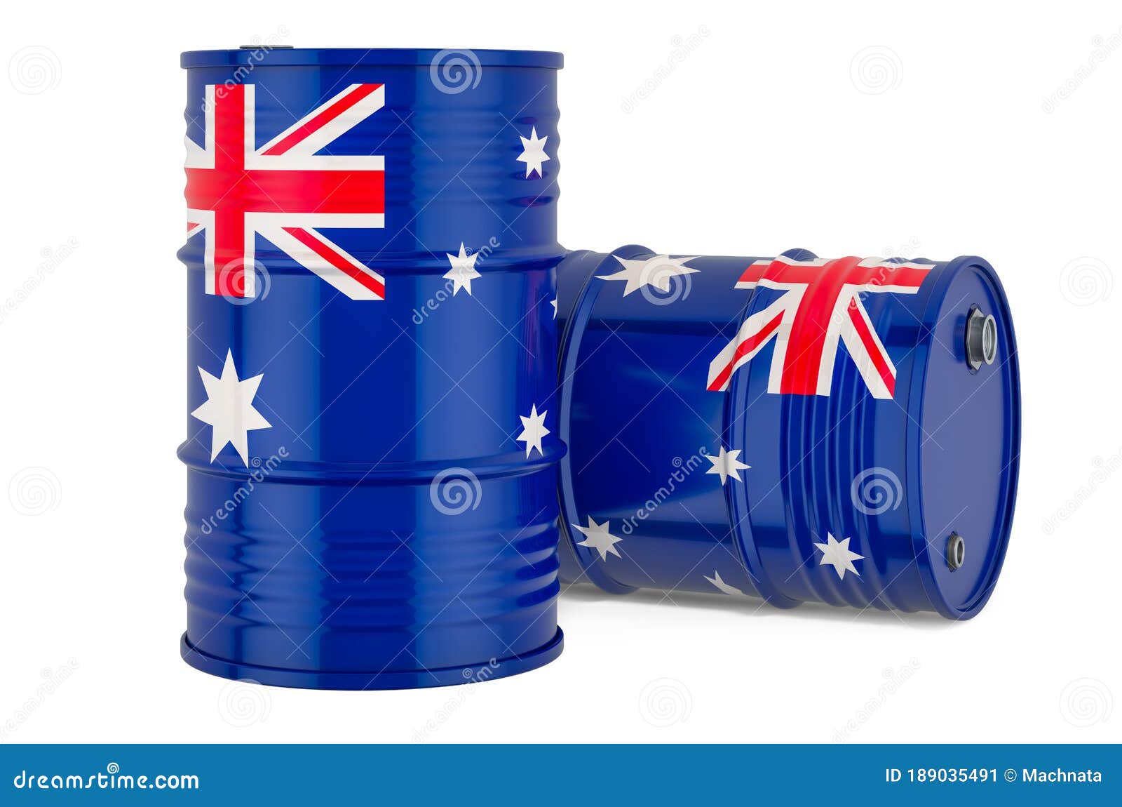 Steel Drum, Barrel with Australian Flag, 3D Rendering Stock ...