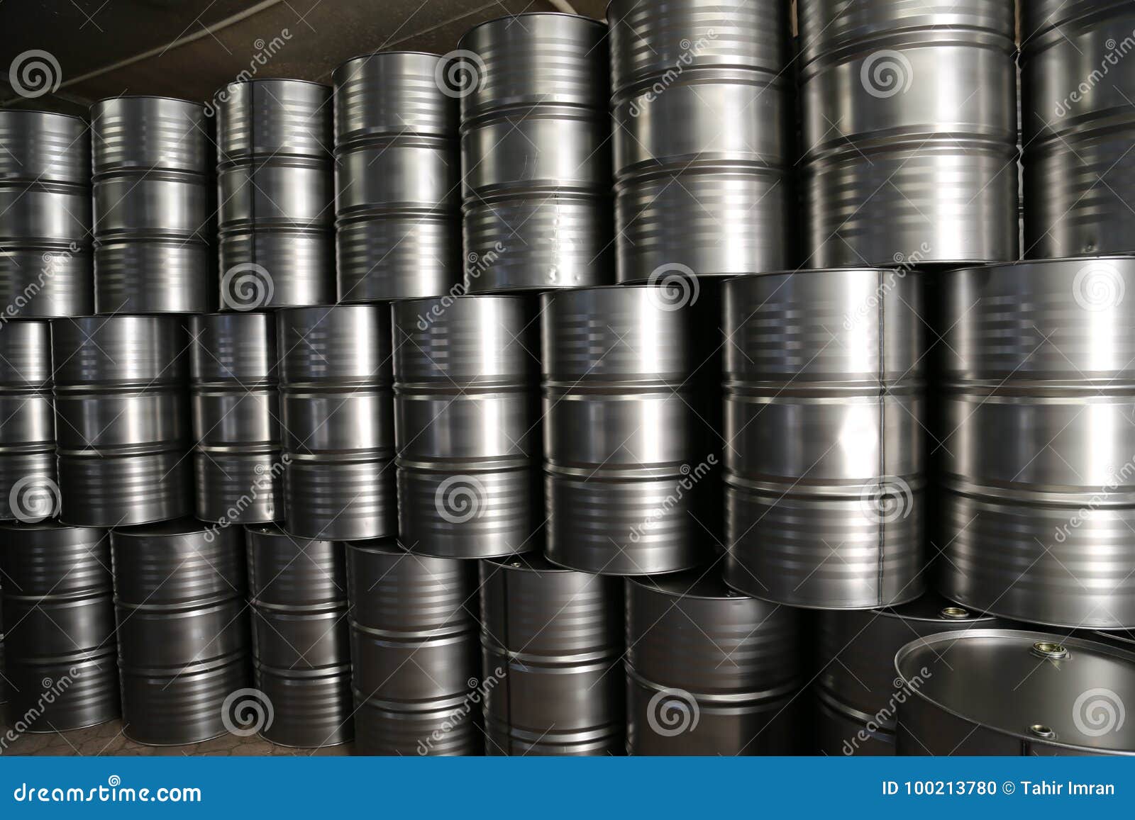 Steel drums stock photo. Image of engineering, production - 100213780