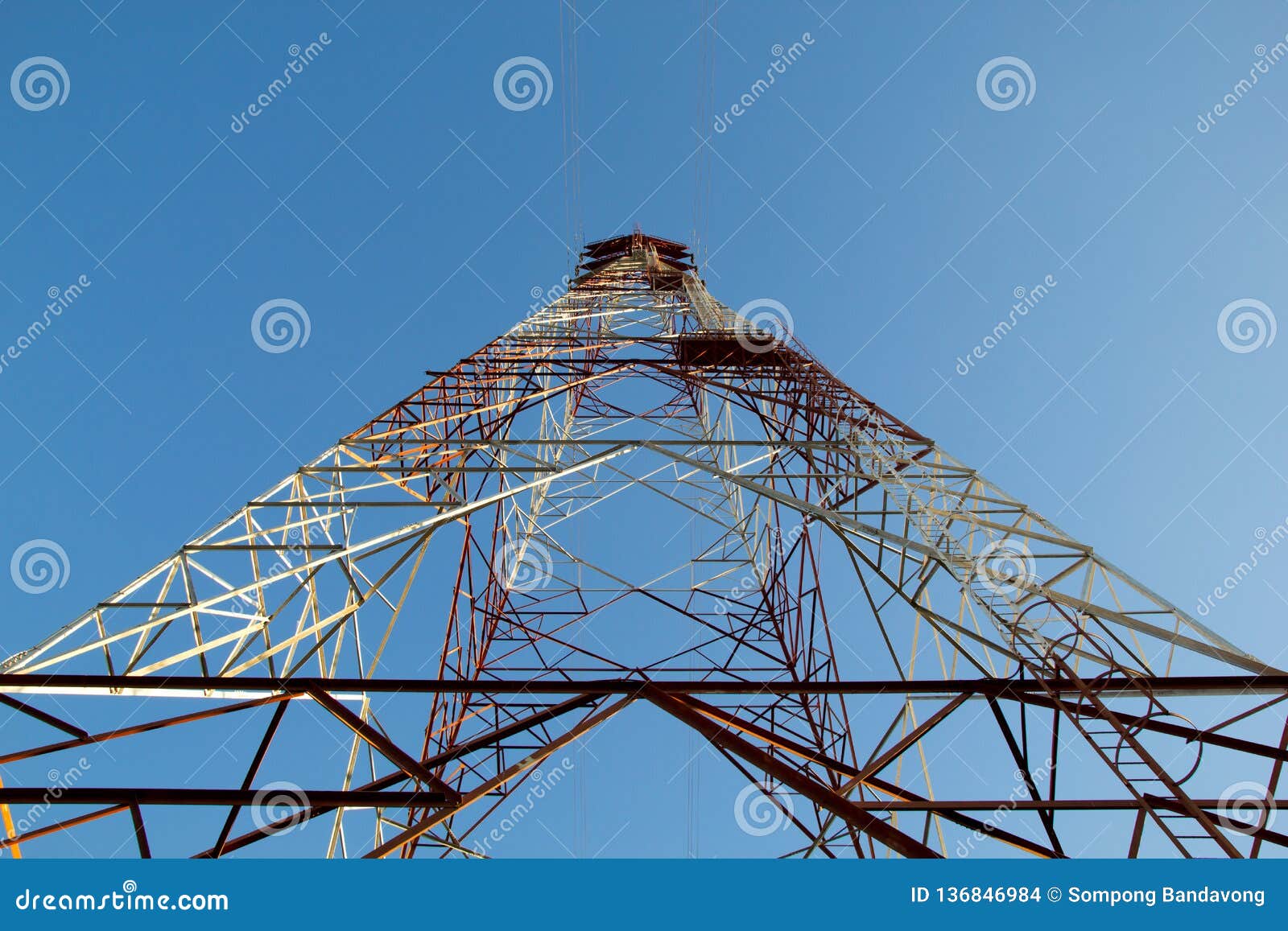Steel Electrical Tower Construction. Royalty-Free Stock Photography ...