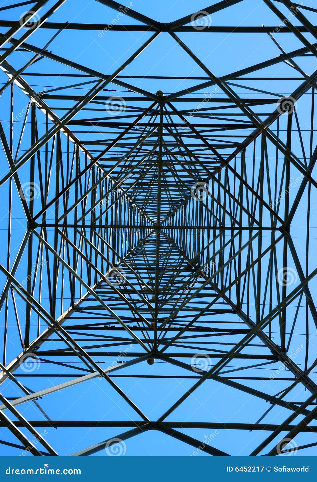 Steel electricity pylon stock image. Image of cable, pole - 6452217