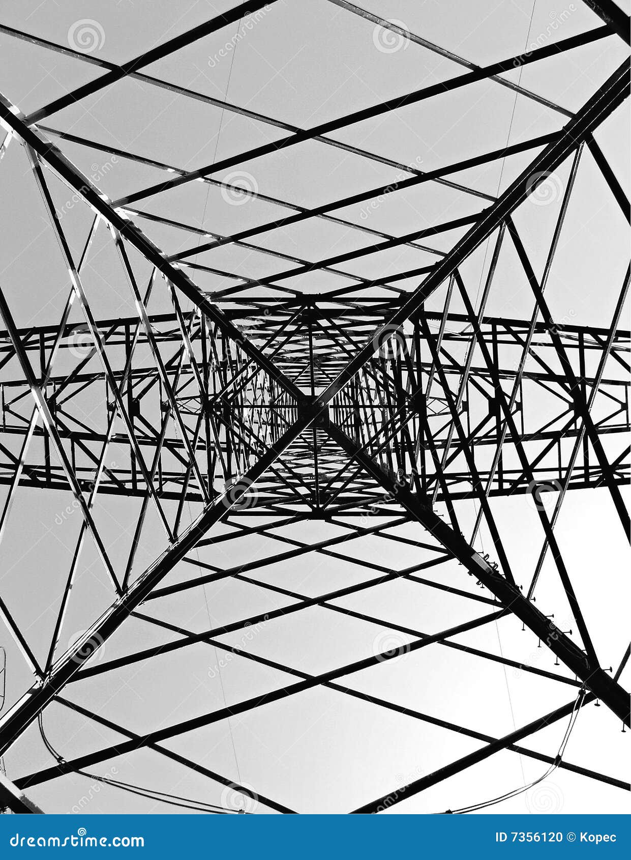Steel electricity pylon stock photo. Image of computer - 7356120